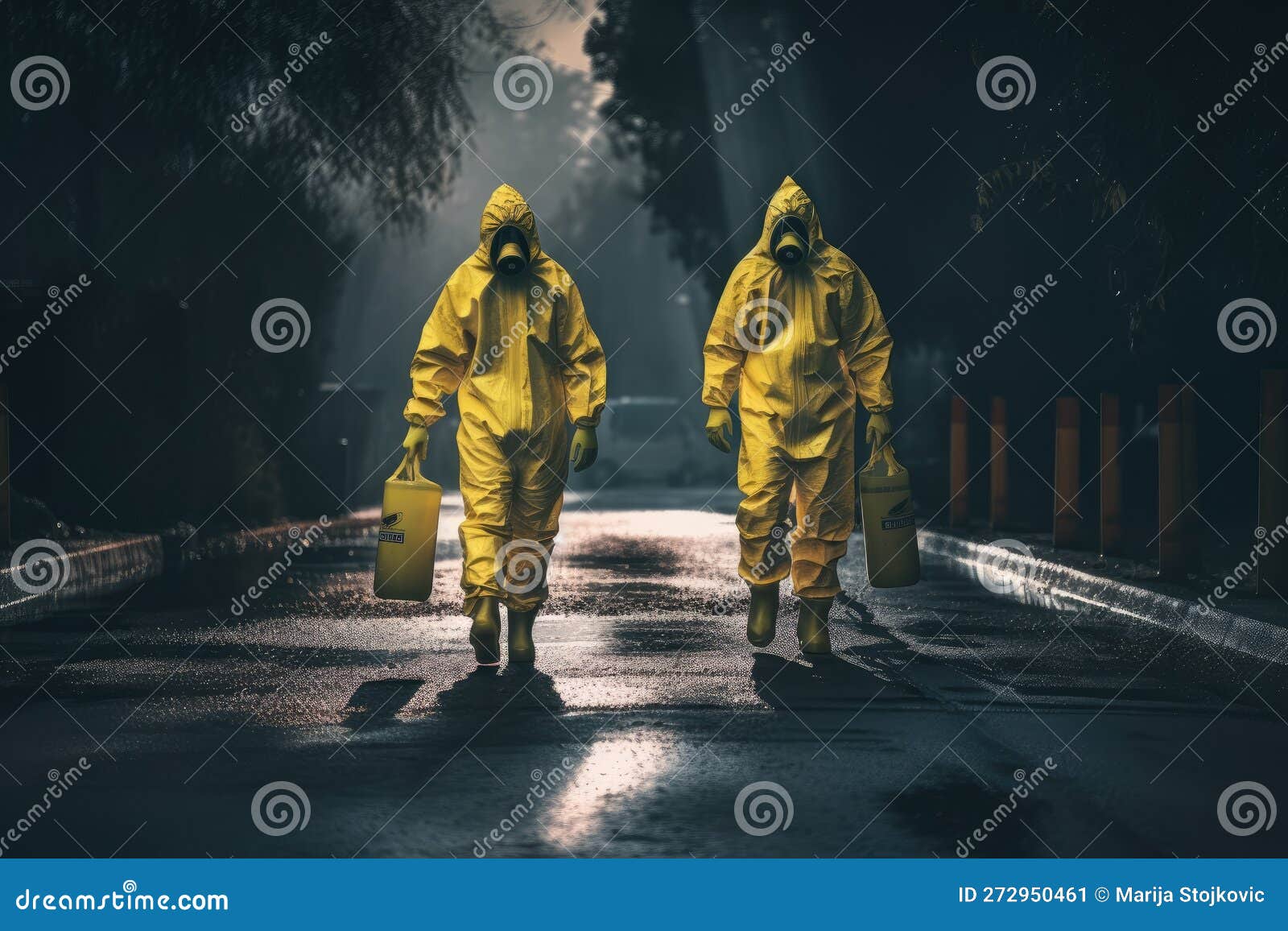 Collecting Hazardous Material Generative AI Stock Illustration ...