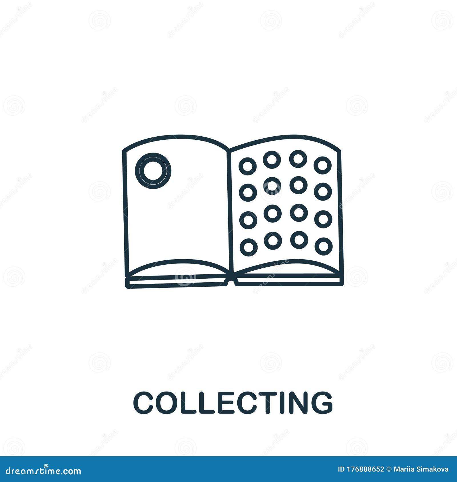 Collecting Icon from Hobbies Collection. Simple Line Element Collecting ...