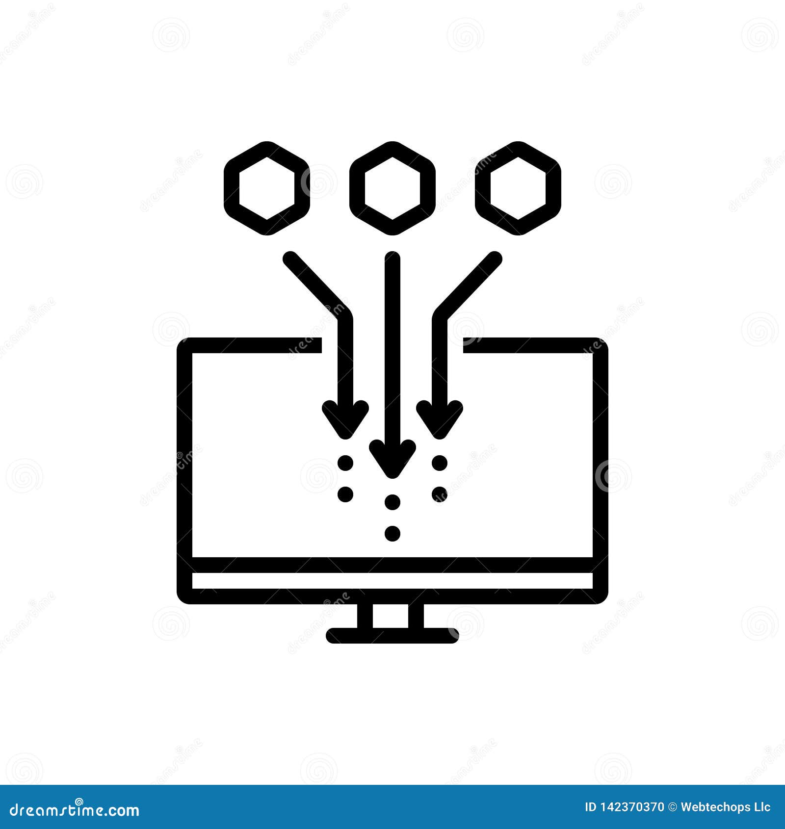 Black Line Icon for Collecting, Selection and Storage Stock Vector ...