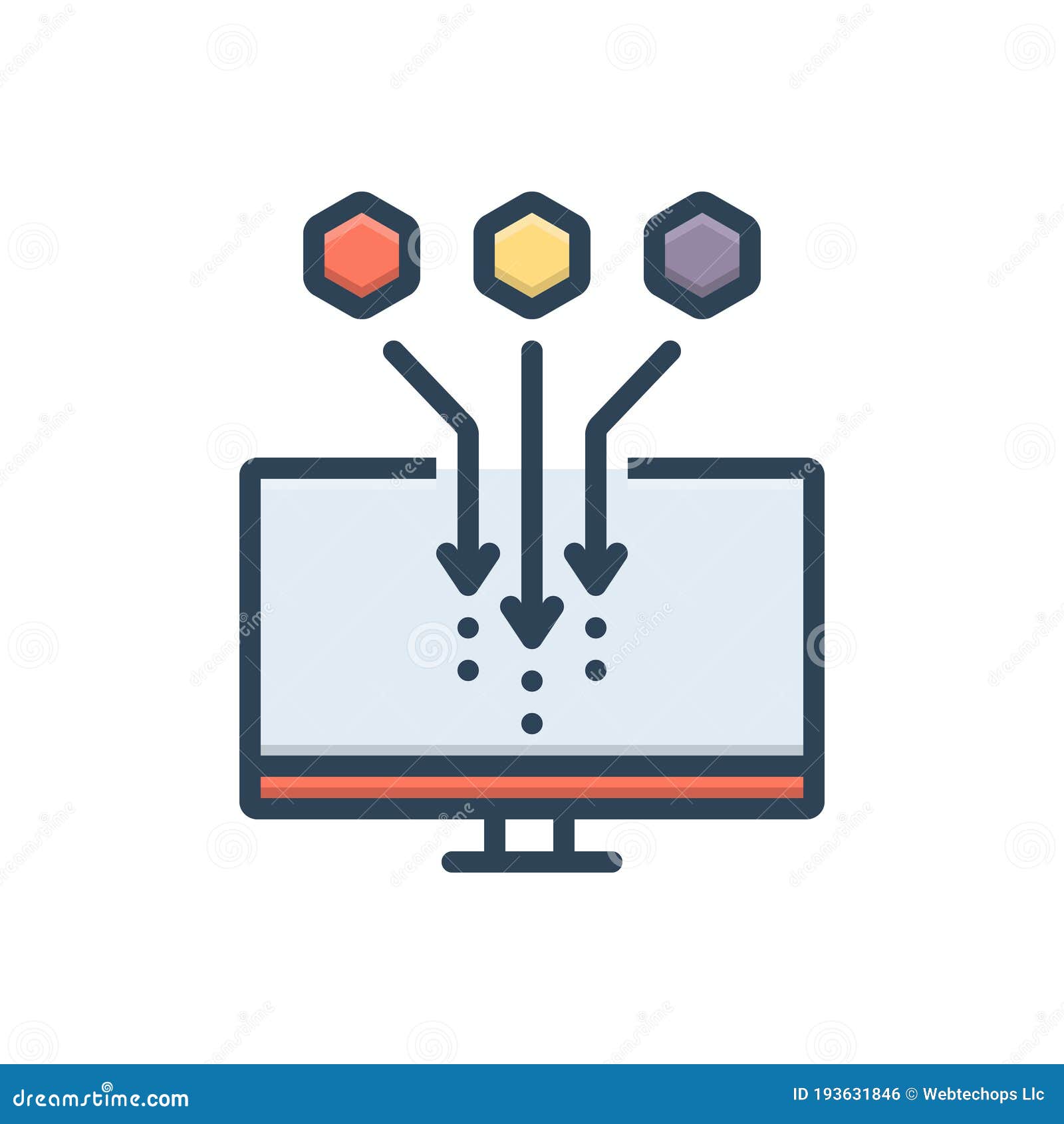 Color Illustration Icon for Collecting, Selection and Picking Stock ...
