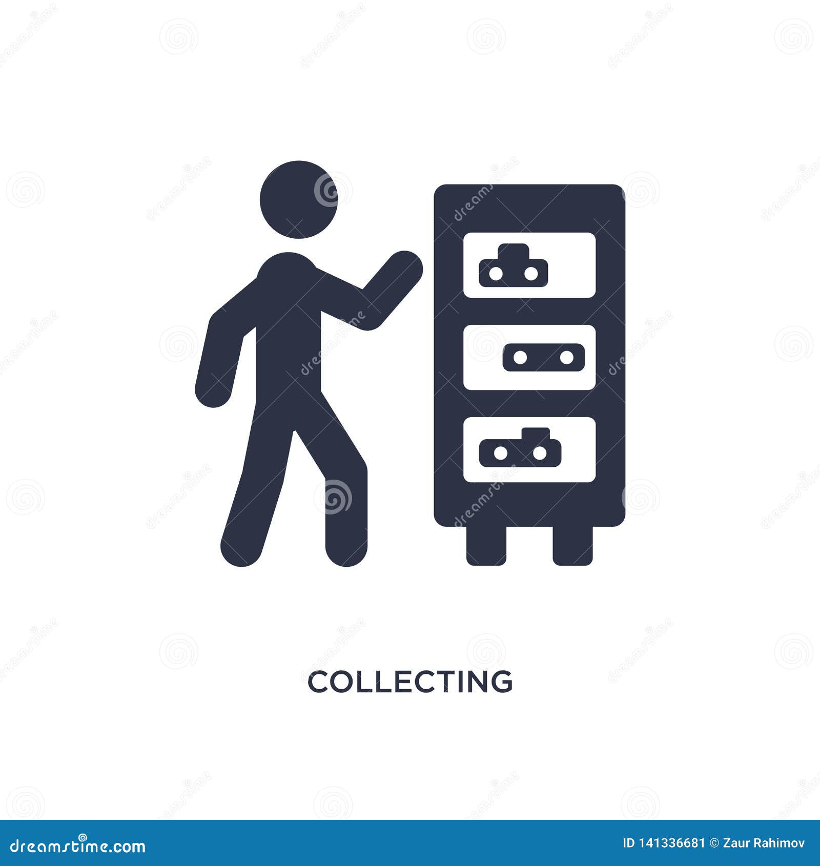 Collecting Icon on White Background. Simple Element Illustration from ...