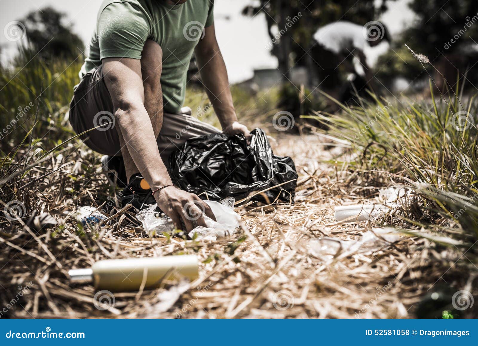 Collecting litter stock photo. Image of waste, working - 52581058