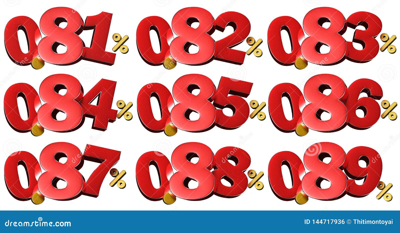 Collecting Numbers with Clipping Path. Stock Illustration ...