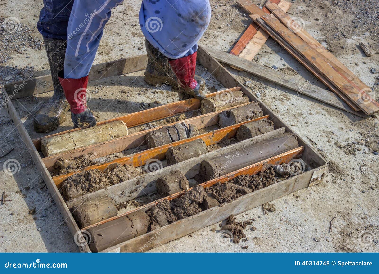 Collecting soil samples 2 stock photo. Image of driller - 40314748
