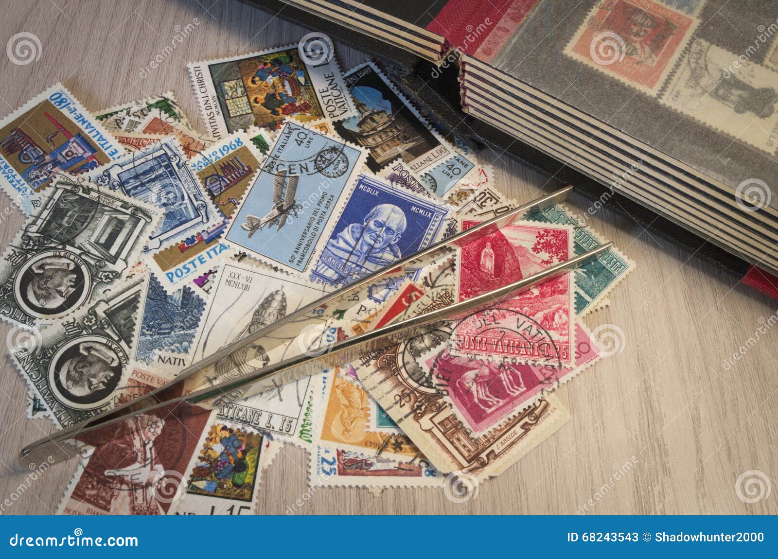 Collecting stamps editorial stock photo. Image of poster - 68243543