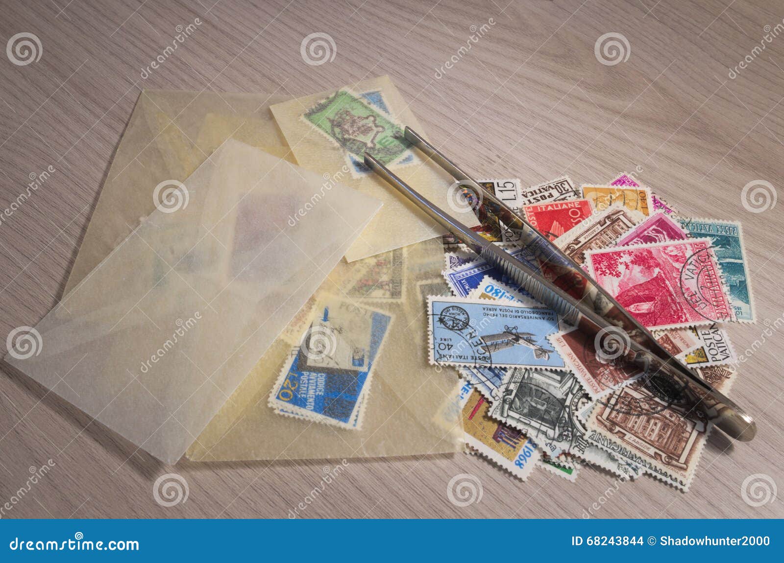 Collecting stamps editorial stock image. Image of business - 68243844