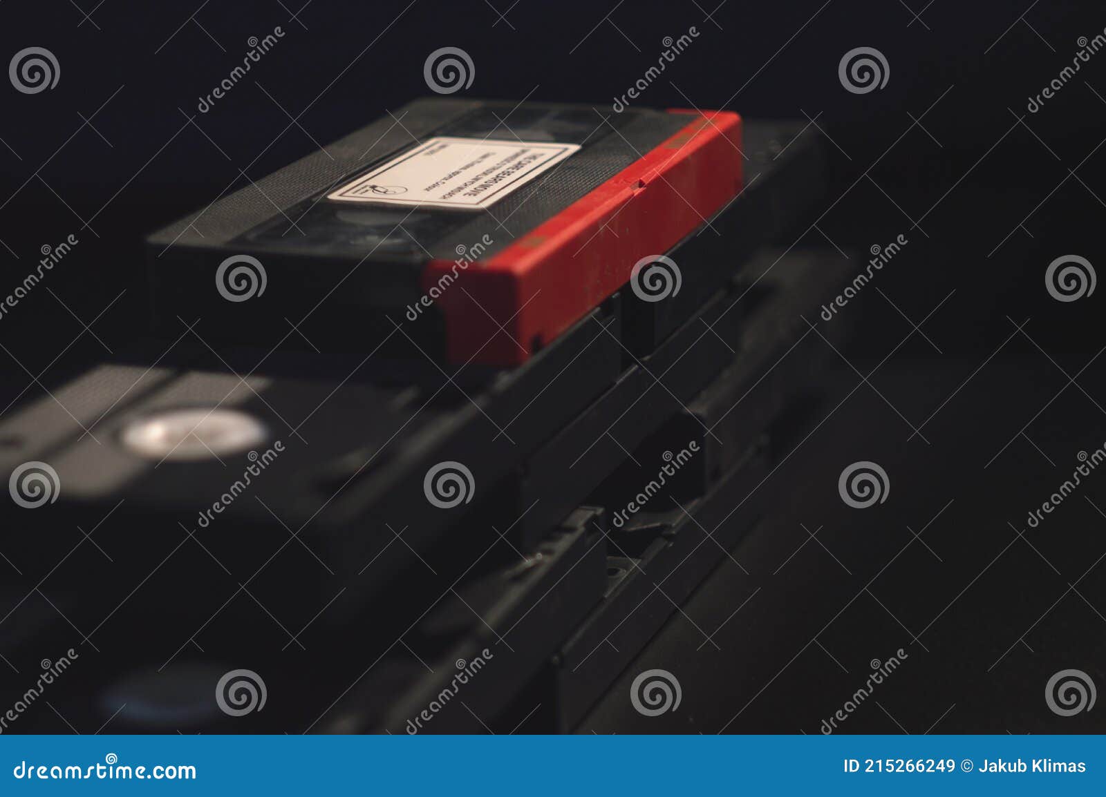 Collecting VHS Tapes in a Dark Room Stock Image - Image of rare, home ...