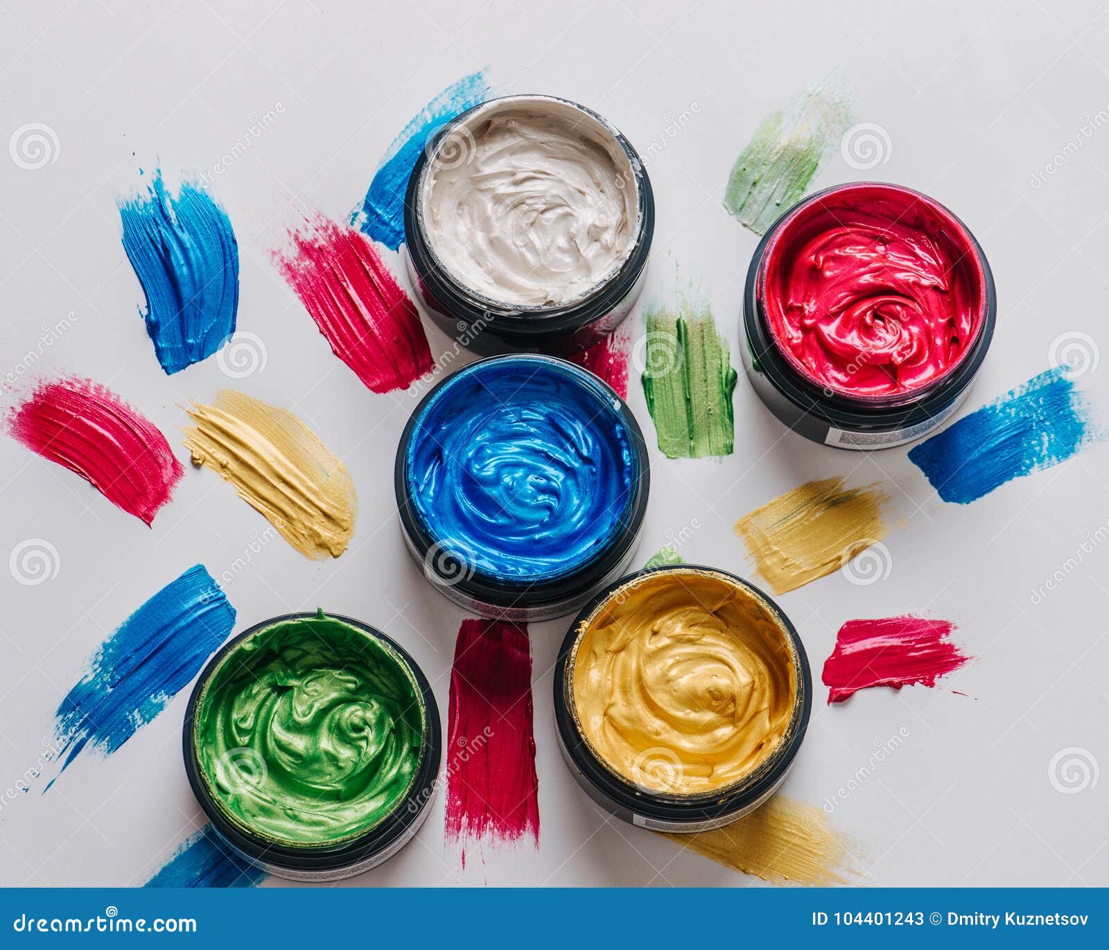 Collection of Abstract Acrylic Brush Strokes Stock Image - Image of ...