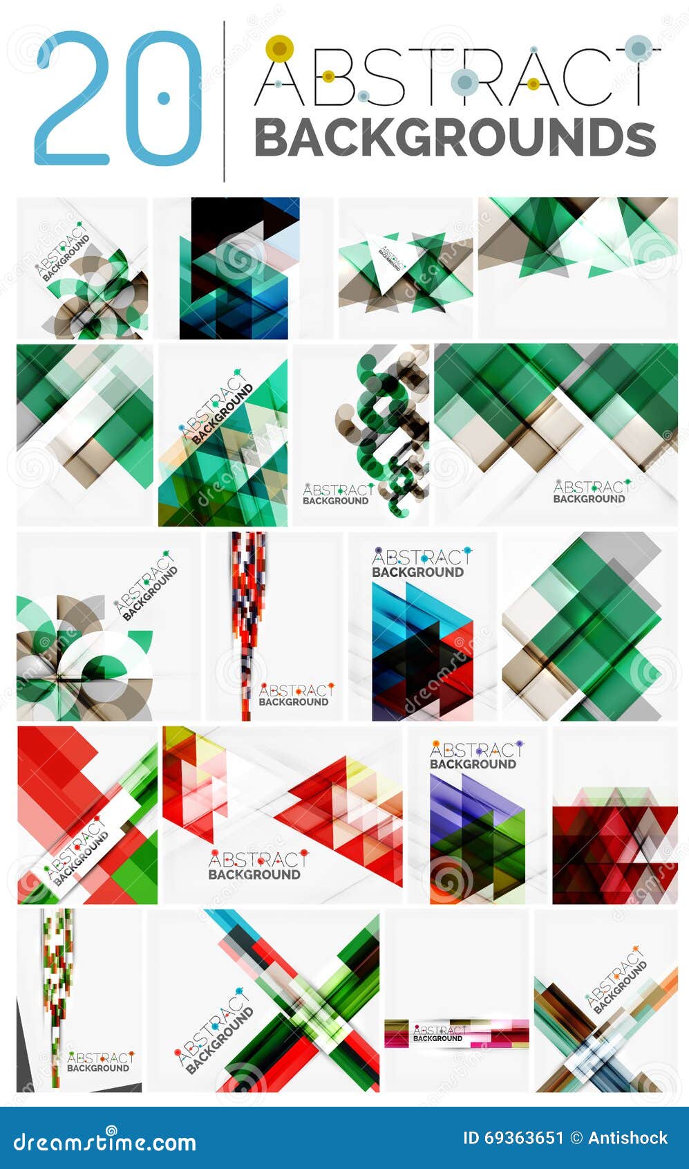 Collection of Abstract Backgrounds Stock Vector - Illustration of ...