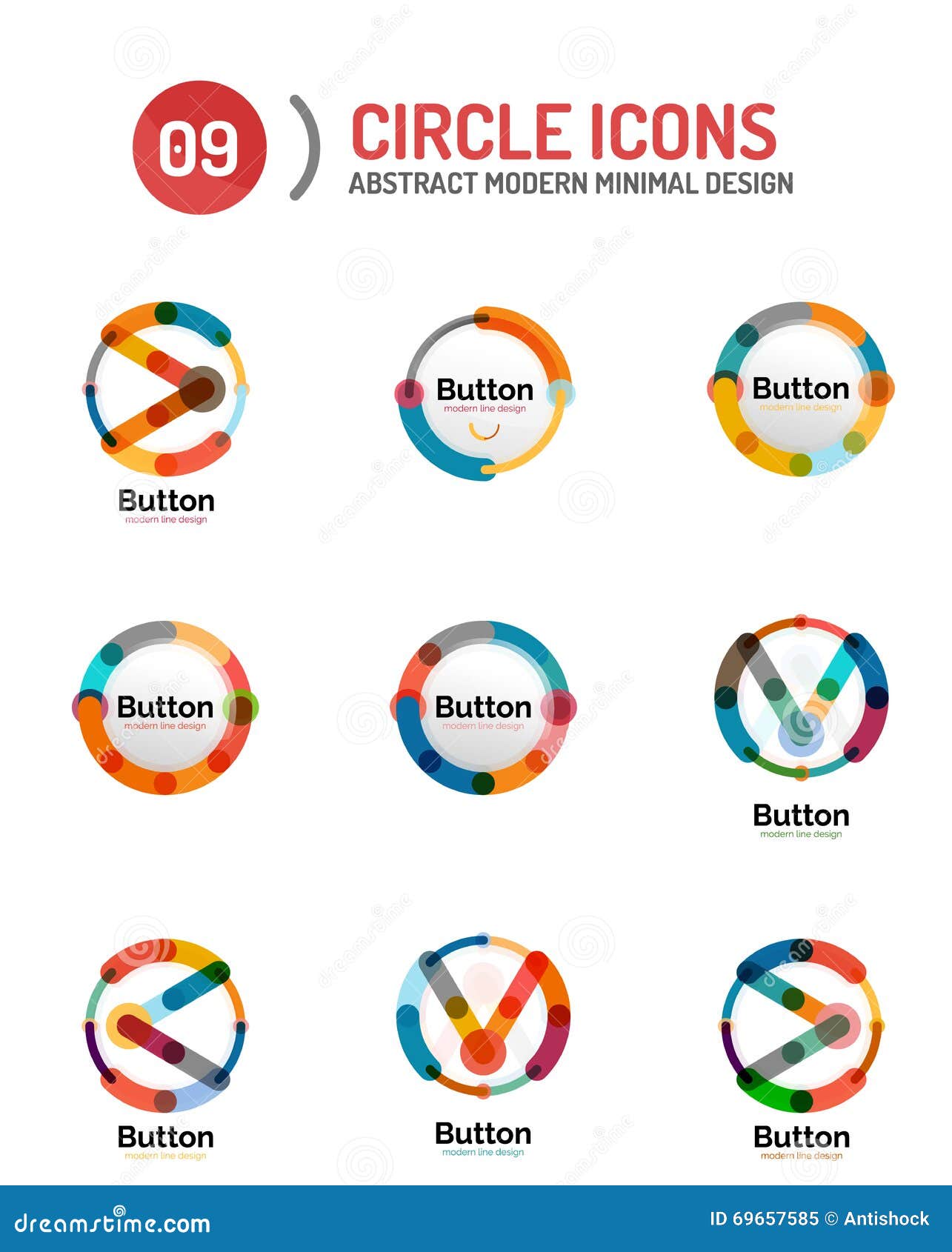Collection of Abstract Circle Logos Stock Vector - Illustration of ...