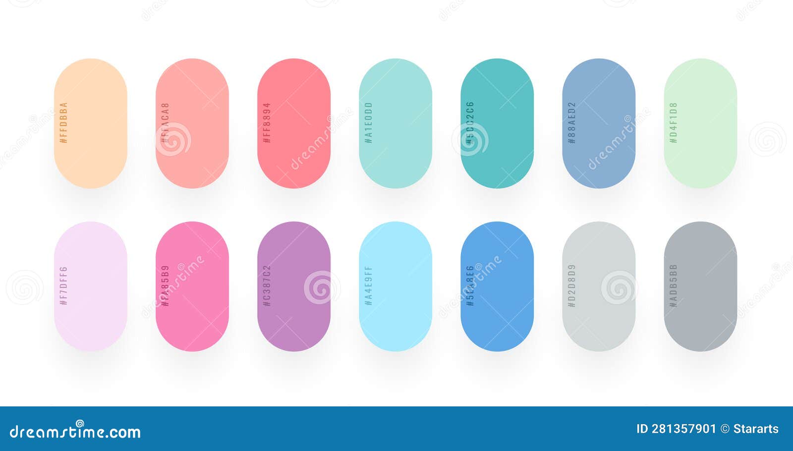 Collection of Abstract Color Palette Banner for Modern Design Stock ...