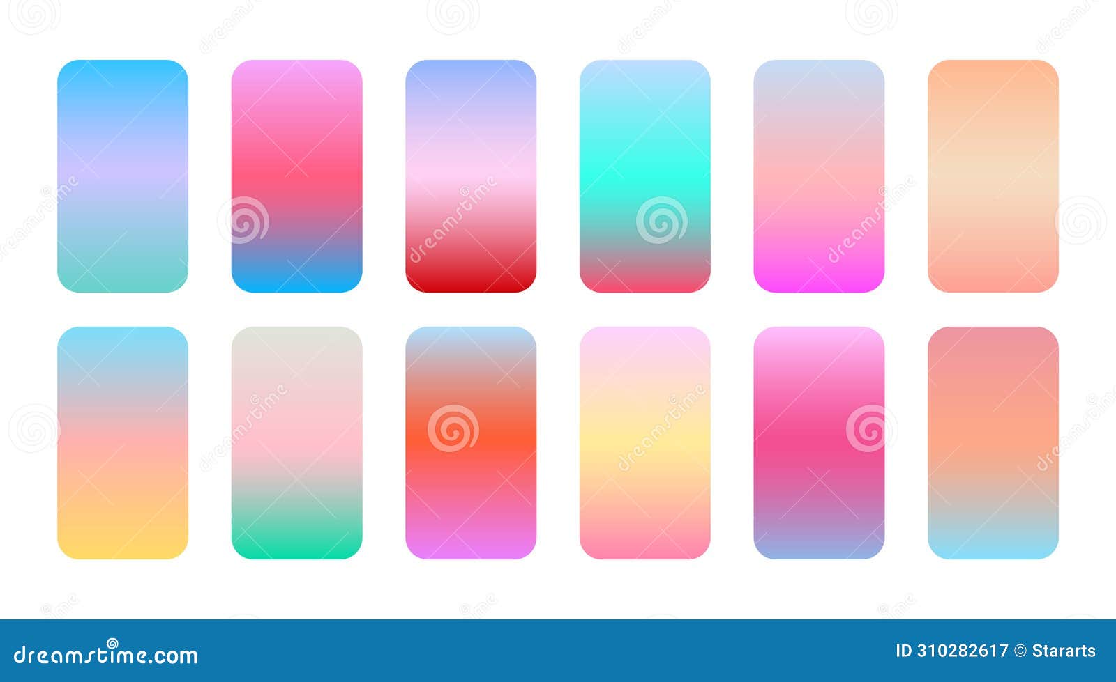Collection of Abstract Colorful Gradient Palette for Presentation Stock ...