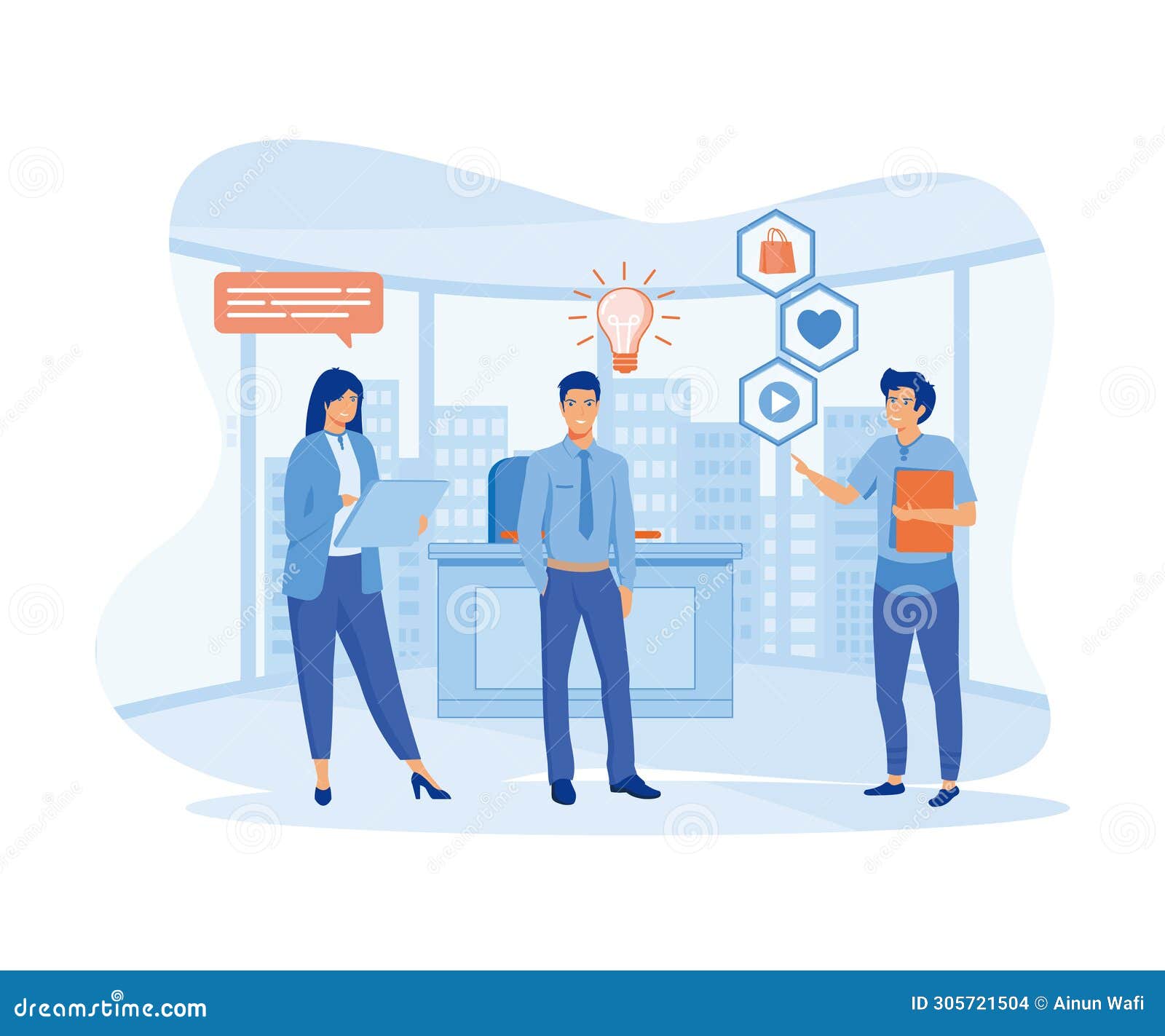 Collection of Abstract Concepts of Targeting Strategy, Consumer ...