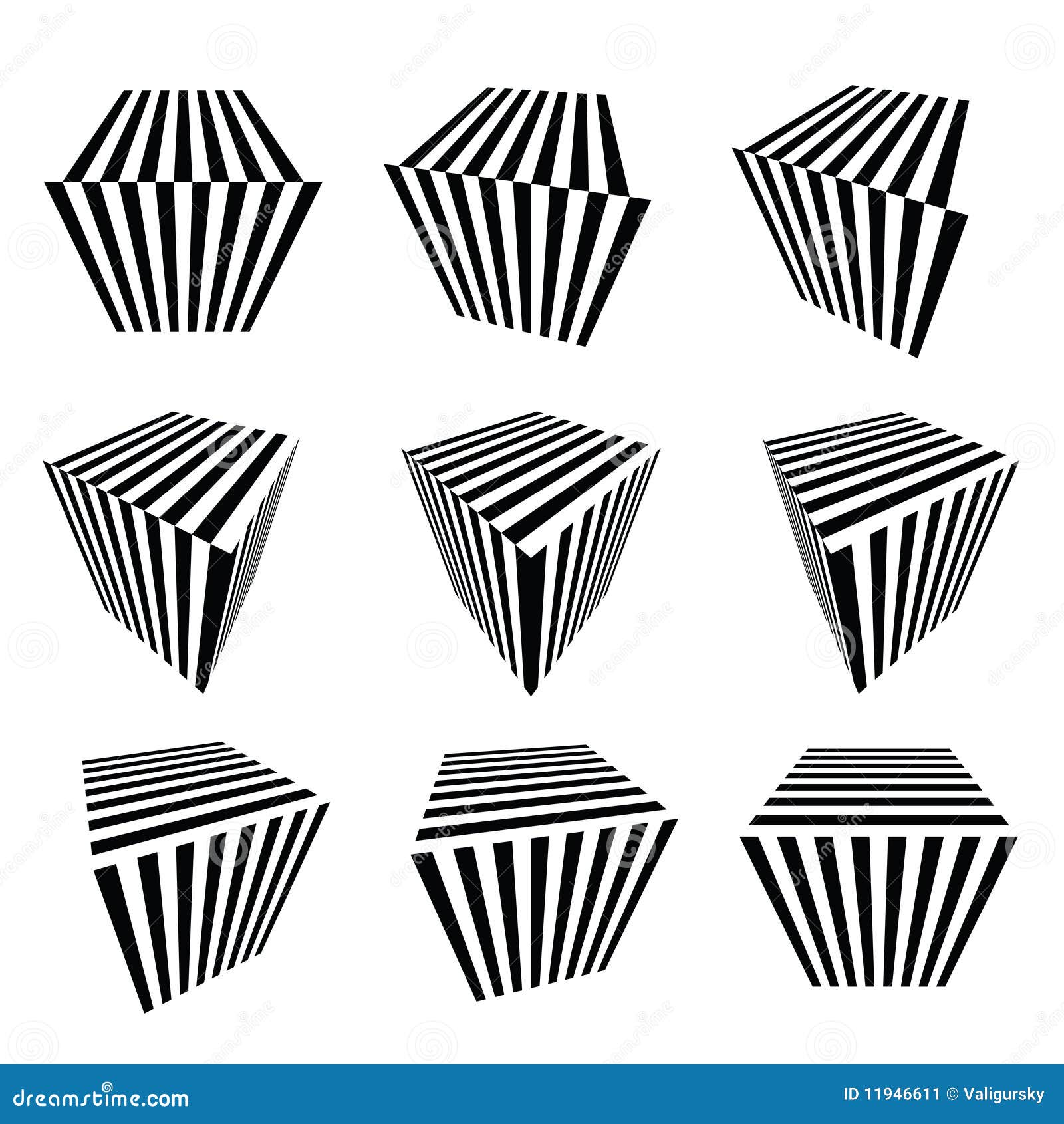 Collection of Abstract Cubes Stock Vector - Illustration of icon ...
