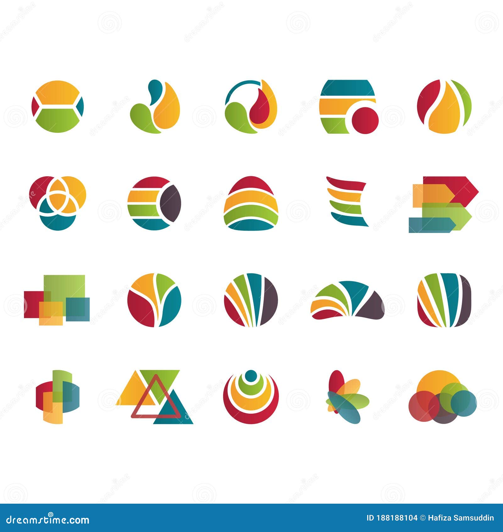 Collection of Abstract Design Icons. Vector Illustration Decorative ...