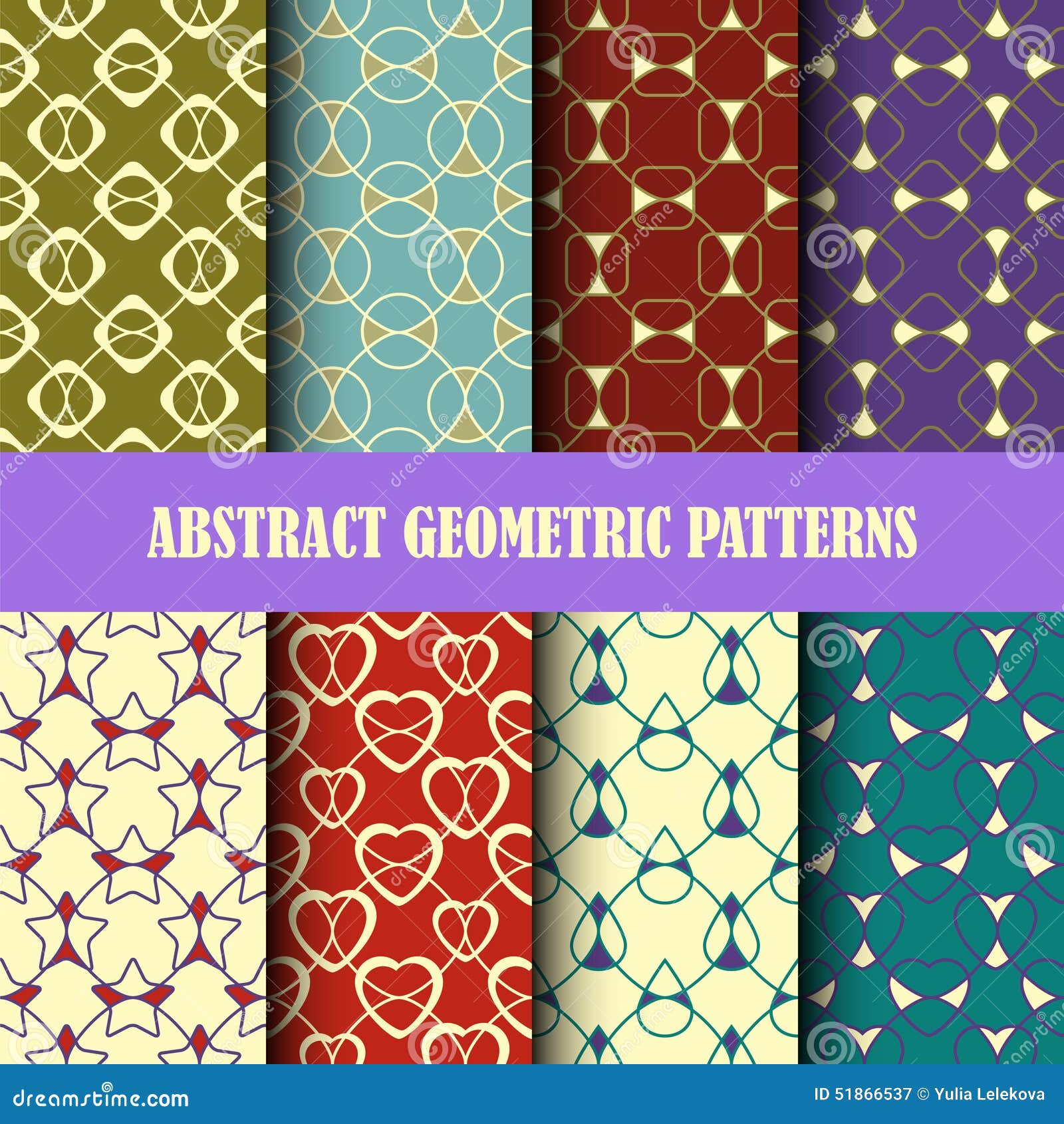 Collection of Abstract Geometric Patterns Stock Vector - Illustration ...
