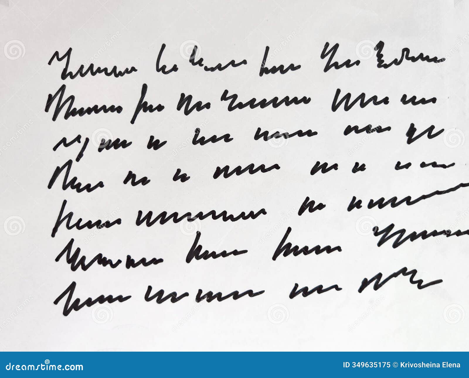 A Collection of Abstract Handwritten Notes Featuring Flowing Lines and ...