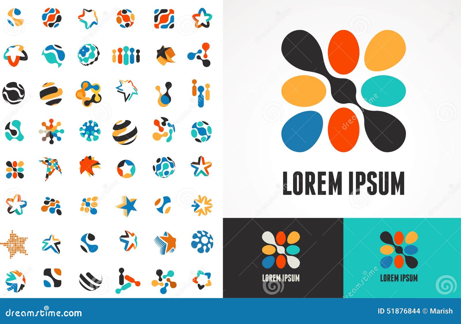 Collection of Abstract Icons and Symbols Stock Vector - Illustration of ...