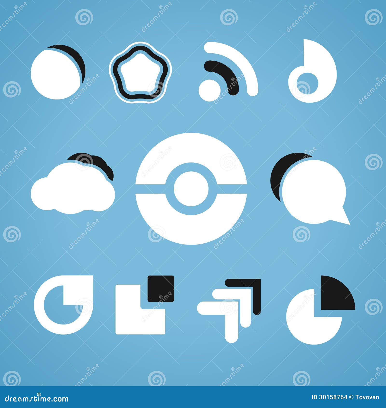 Abstract Identity Design Silhouettes Stock Vector - Illustration of ...
