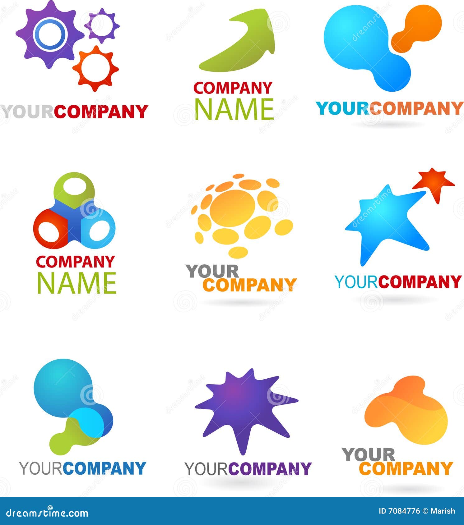 Collection Of Abstract Vector Logos Of The Modules | CartoonDealer.com ...