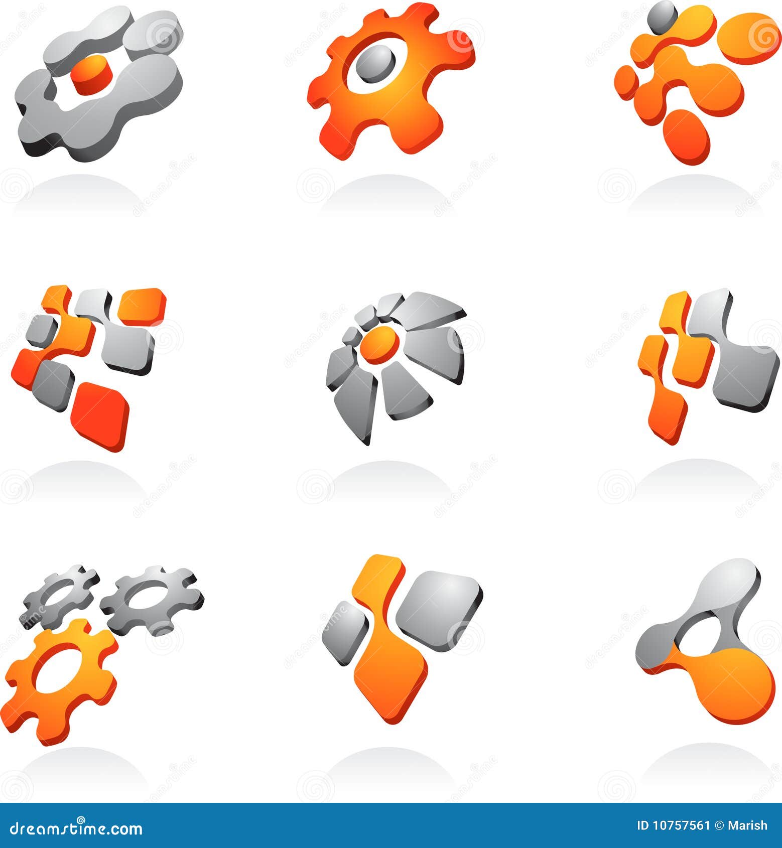 Collection of Abstract Logos / Icons Stock Illustration - Illustration ...