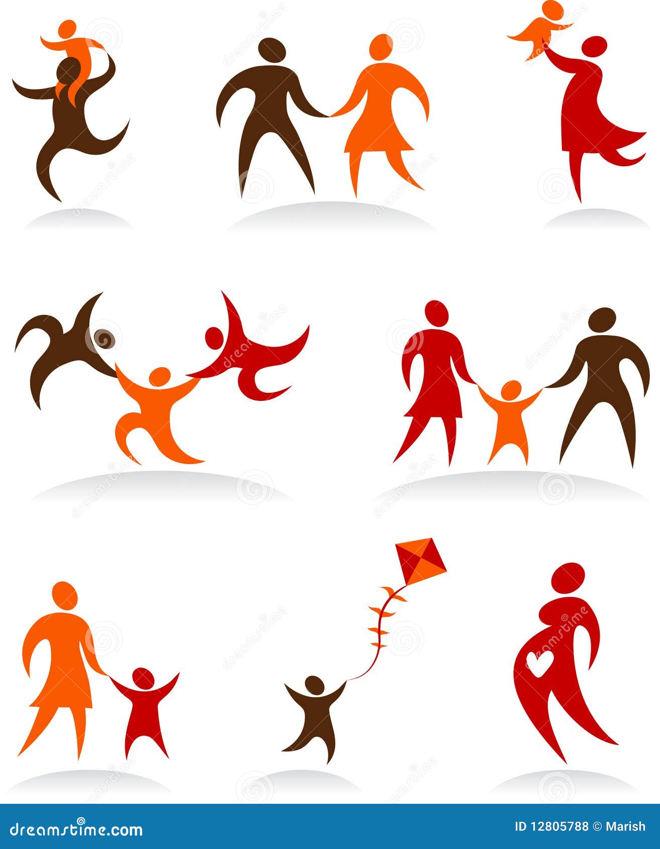 Collection of Abstract People Logos - 2 Stock Vector - Illustration of ...