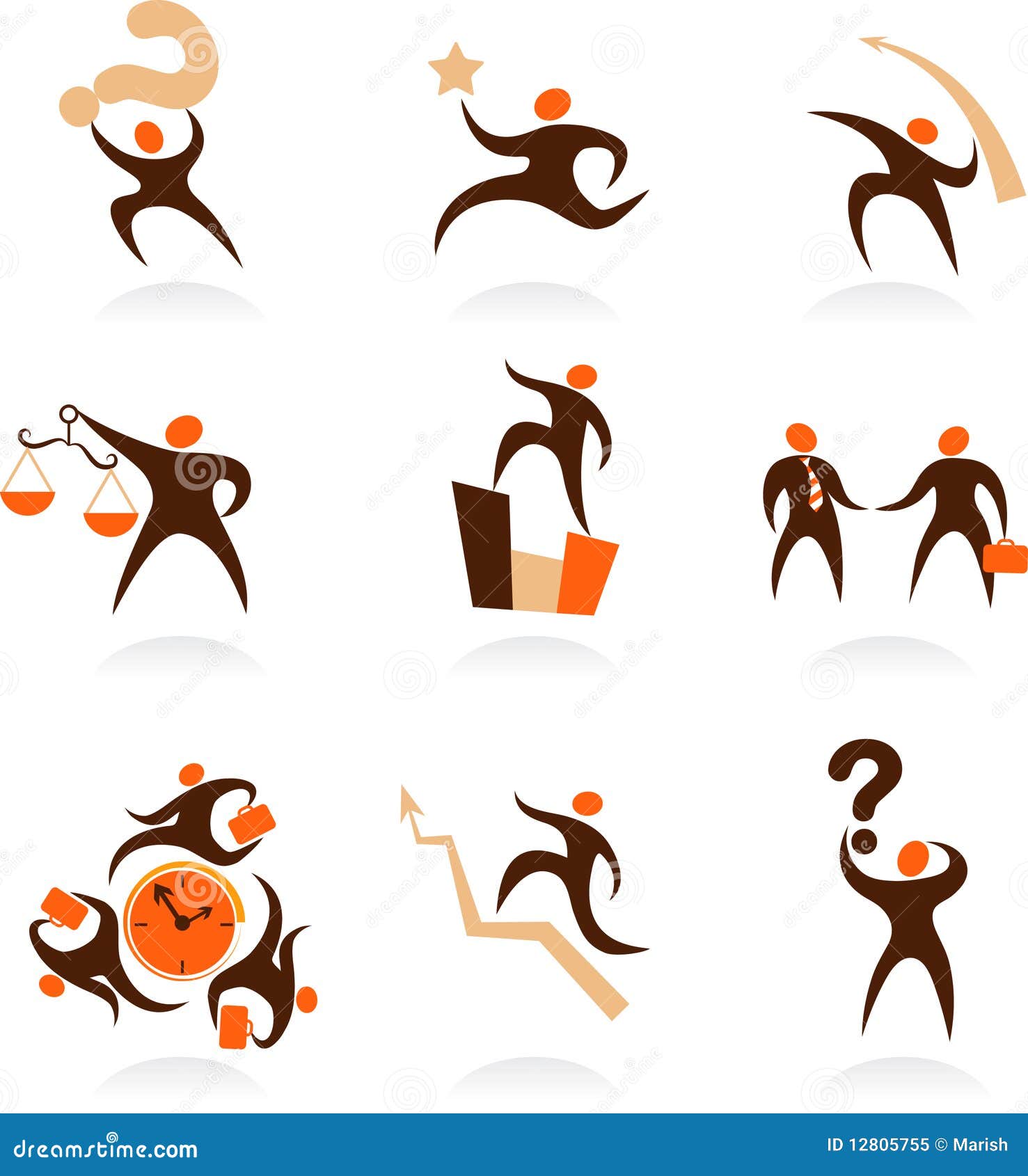 Collection of Abstract People Logos - 8 Stock Vector - Illustration of ...