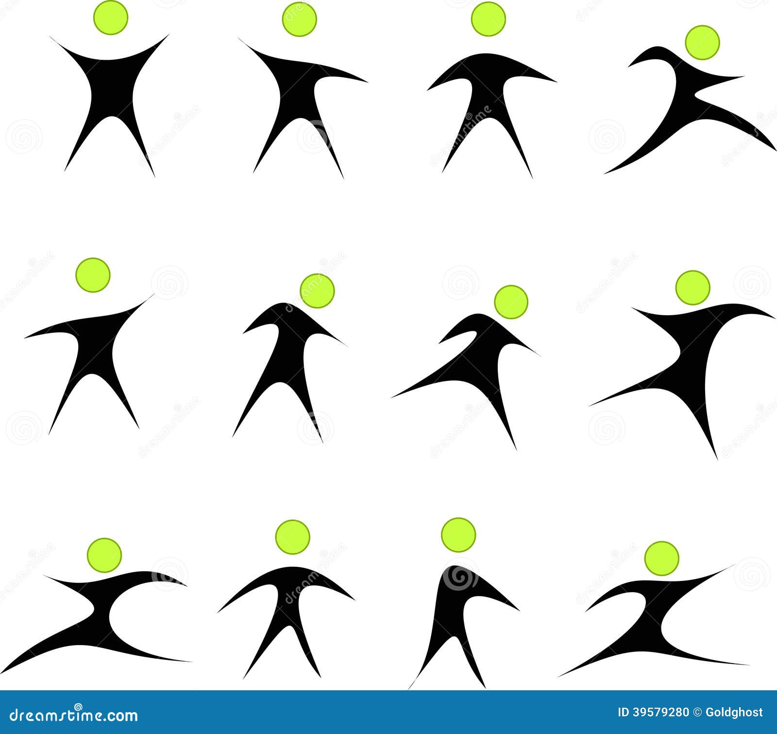 Collection of Abstract People Logos Stock Vector - Illustration of ...