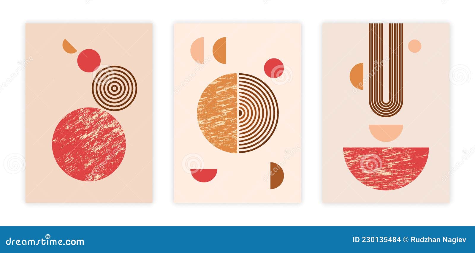 Collection of Abstract Posters Stock Vector - Illustration of vector ...