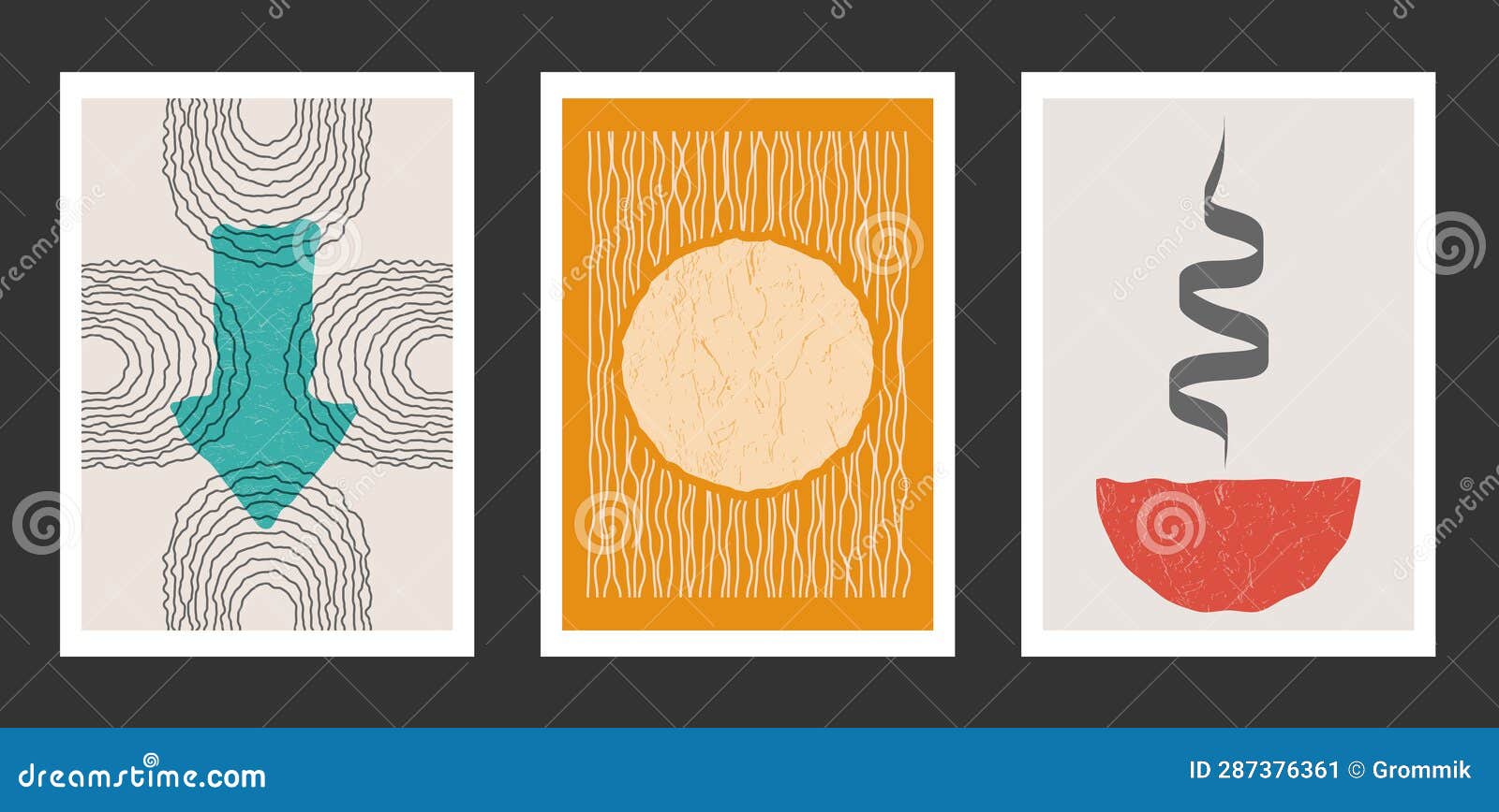 A Collection of Abstract Posters for the Interior. Pattern for Wall ...