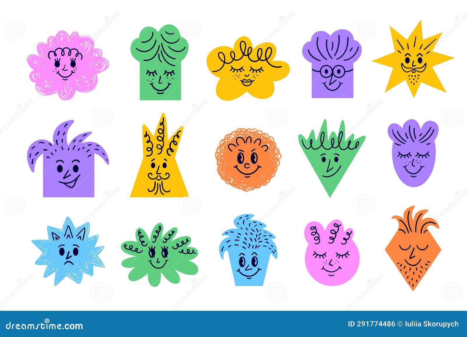 Collection of Abstract Shapes Stock Vector - Illustration of decoration ...