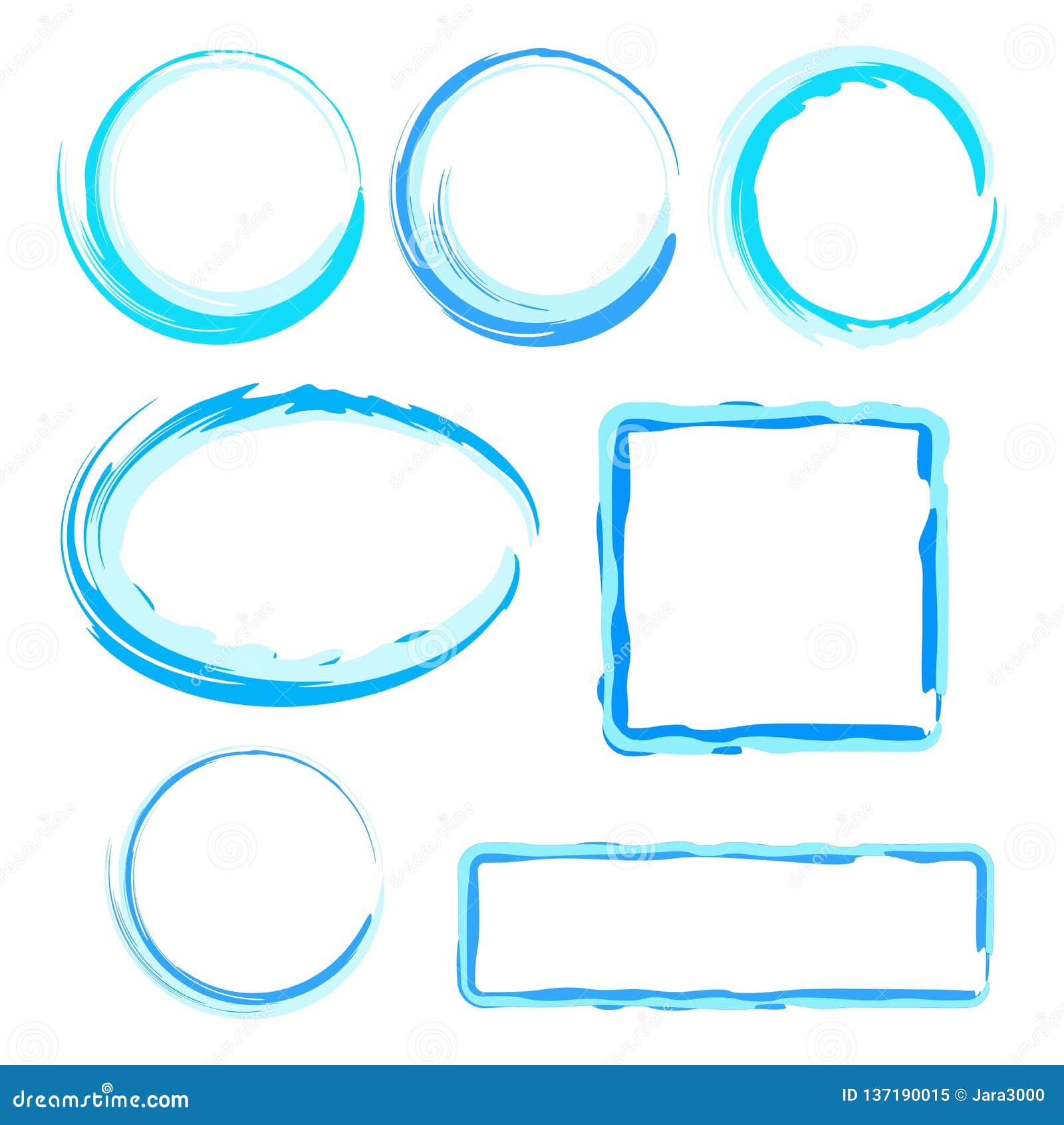 Collection of Abstract Water Frames for Design Stock Vector ...