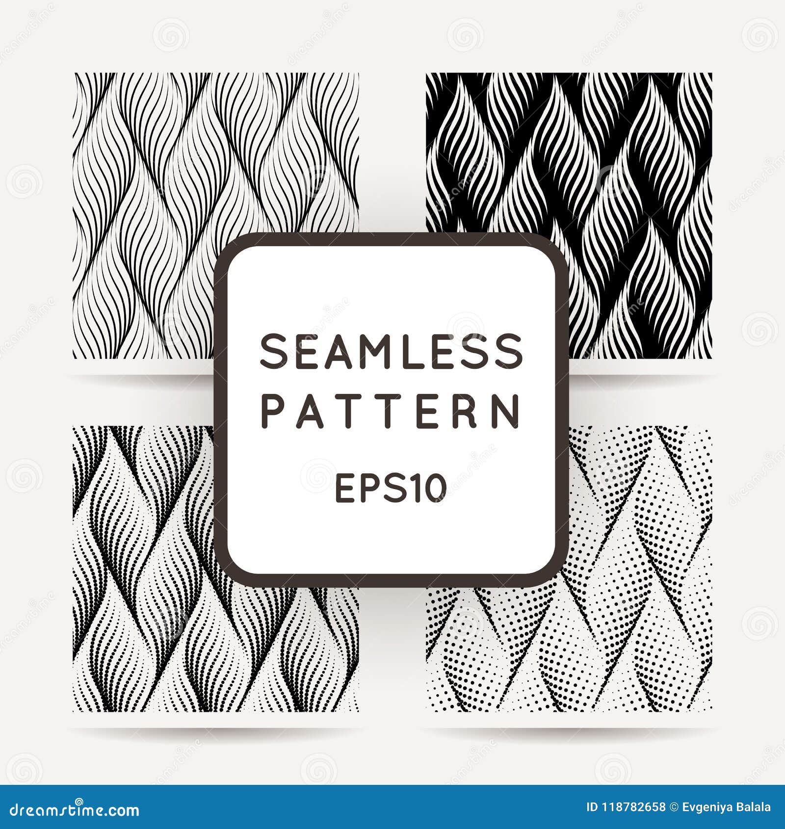 Abstract Wave Stylish Texture. Vector Seamless Geometric Pattern Stock ...