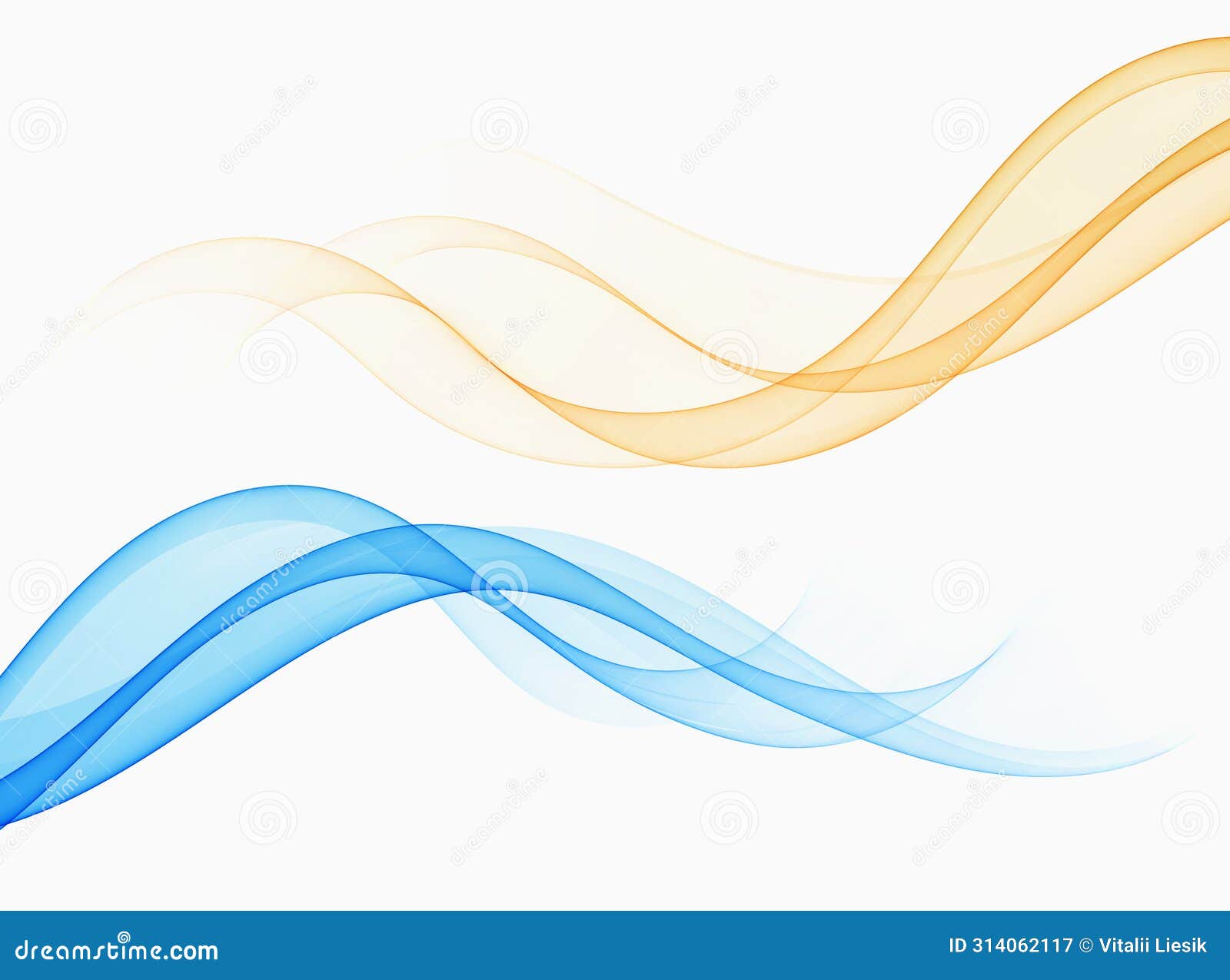 Collection of Abstract Waves, Design Element, Divider, Background ...