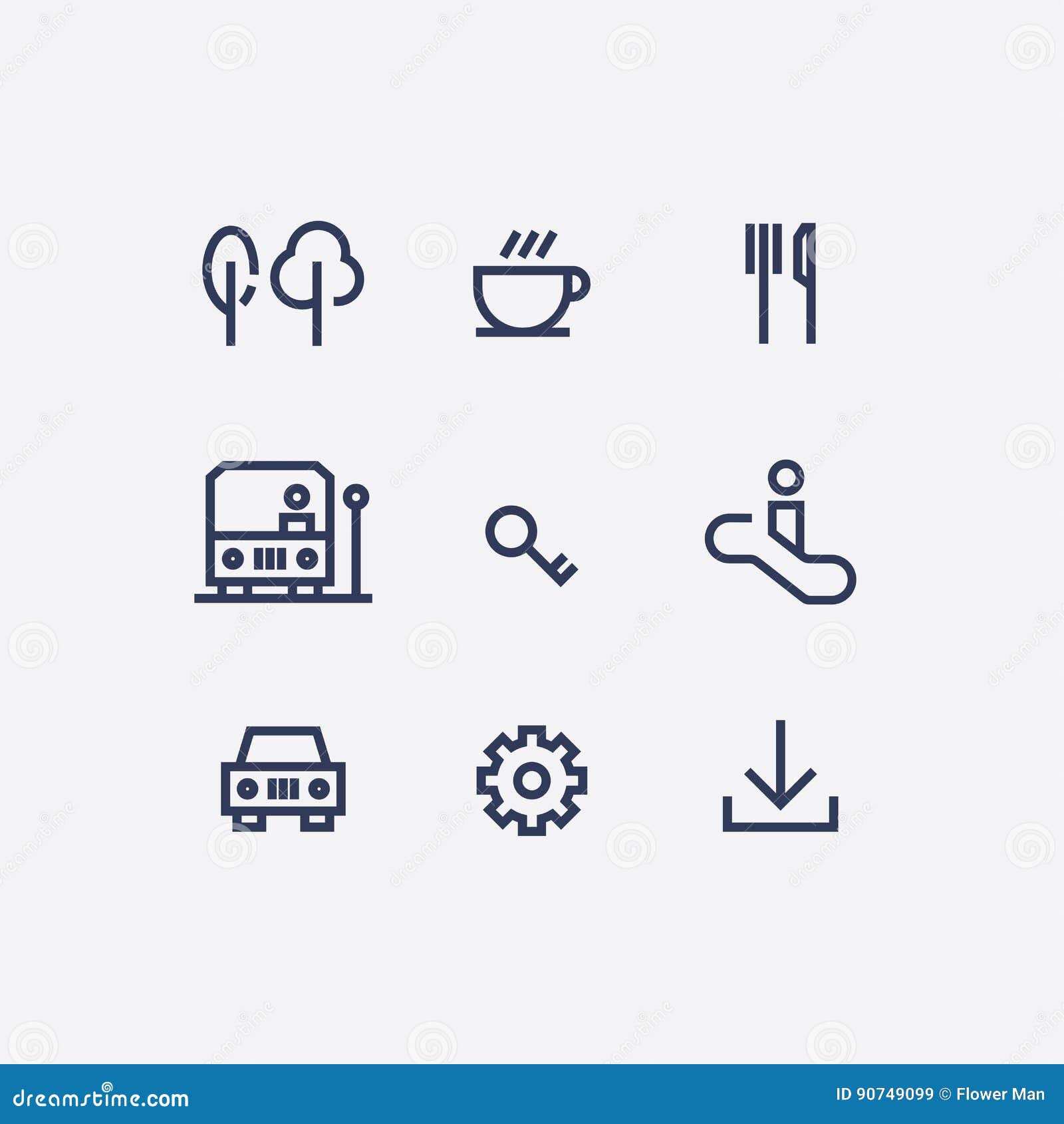 A Collection of Abstract Wayfinding Pictograms Stock Vector ...