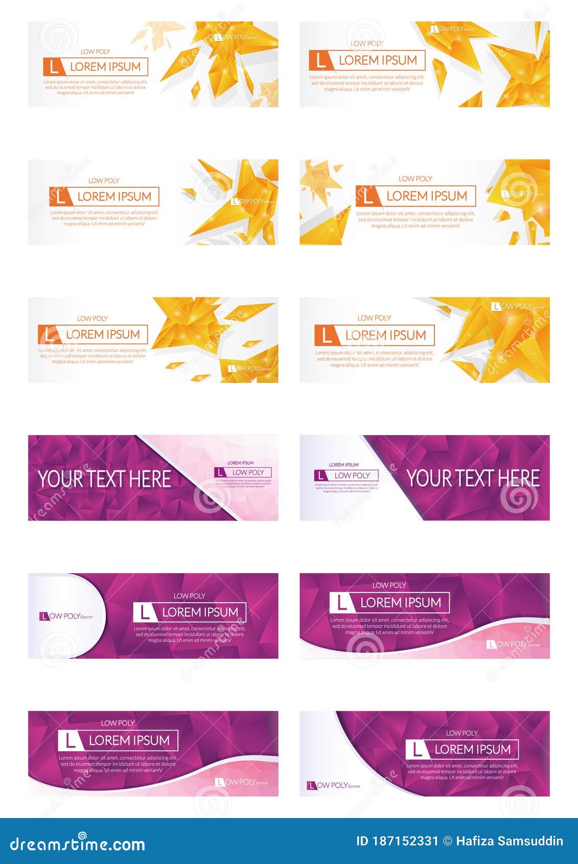 Collection of Abstract Web Banner Designs. Vector Illustration ...