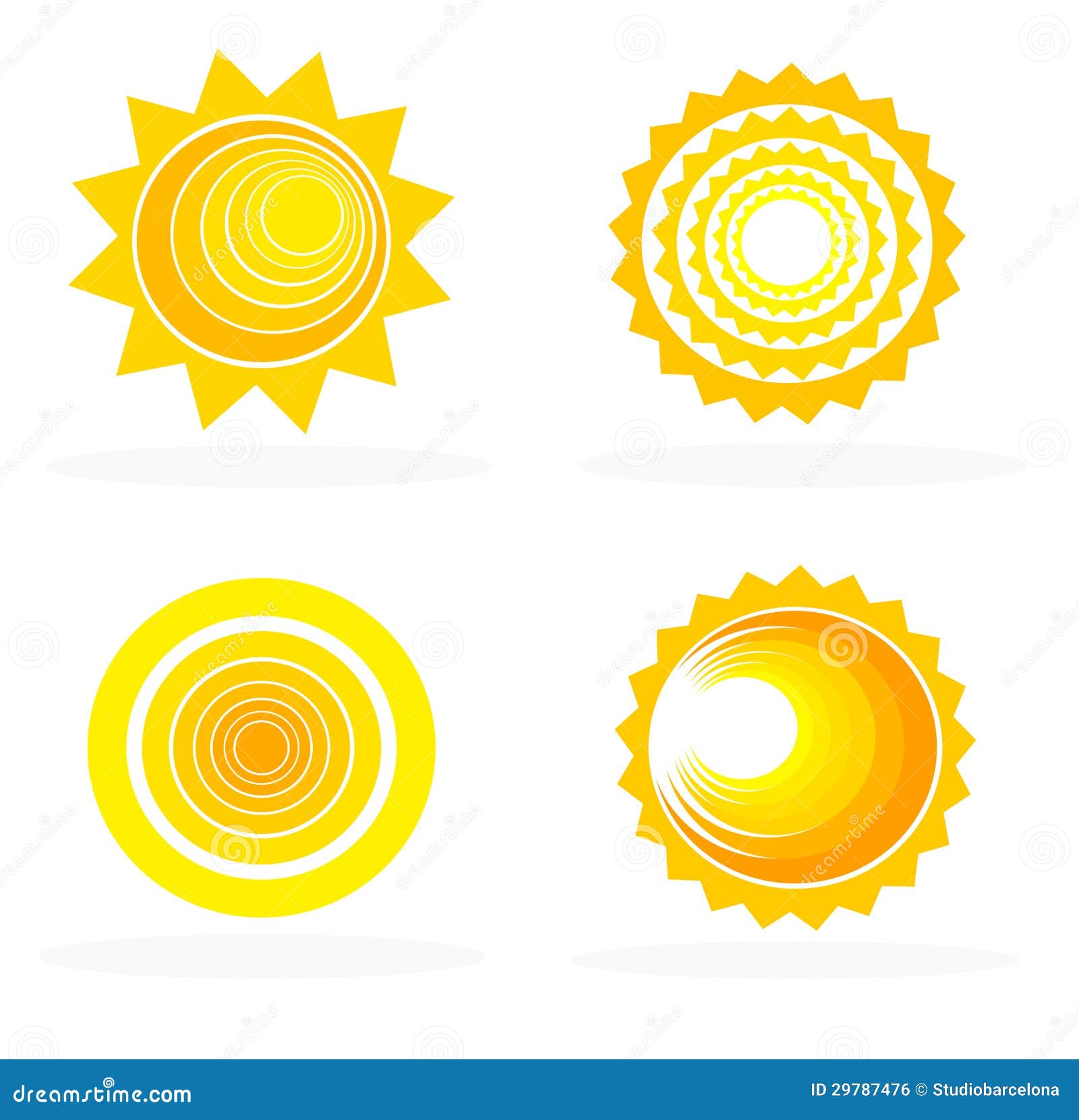 Les soleils illustration de vecteur. Illustration du éclat - 29787476
