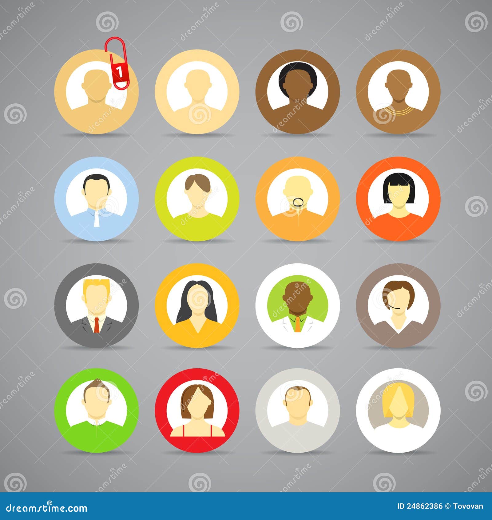 Collection of Account Icons Stock Vector - Illustration of employer ...