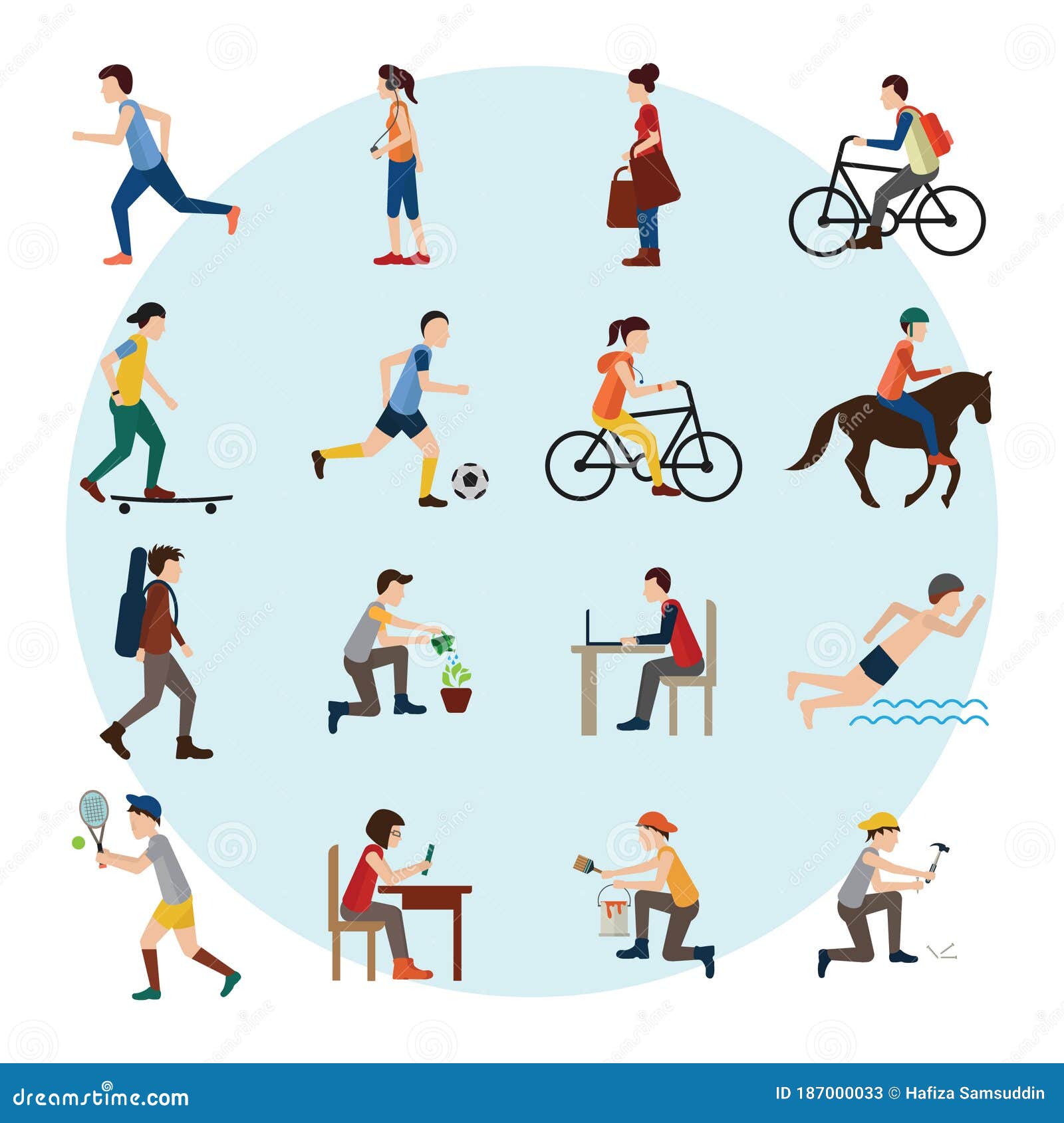 Collection of Activities. Vector Illustration Decorative Design Stock ...