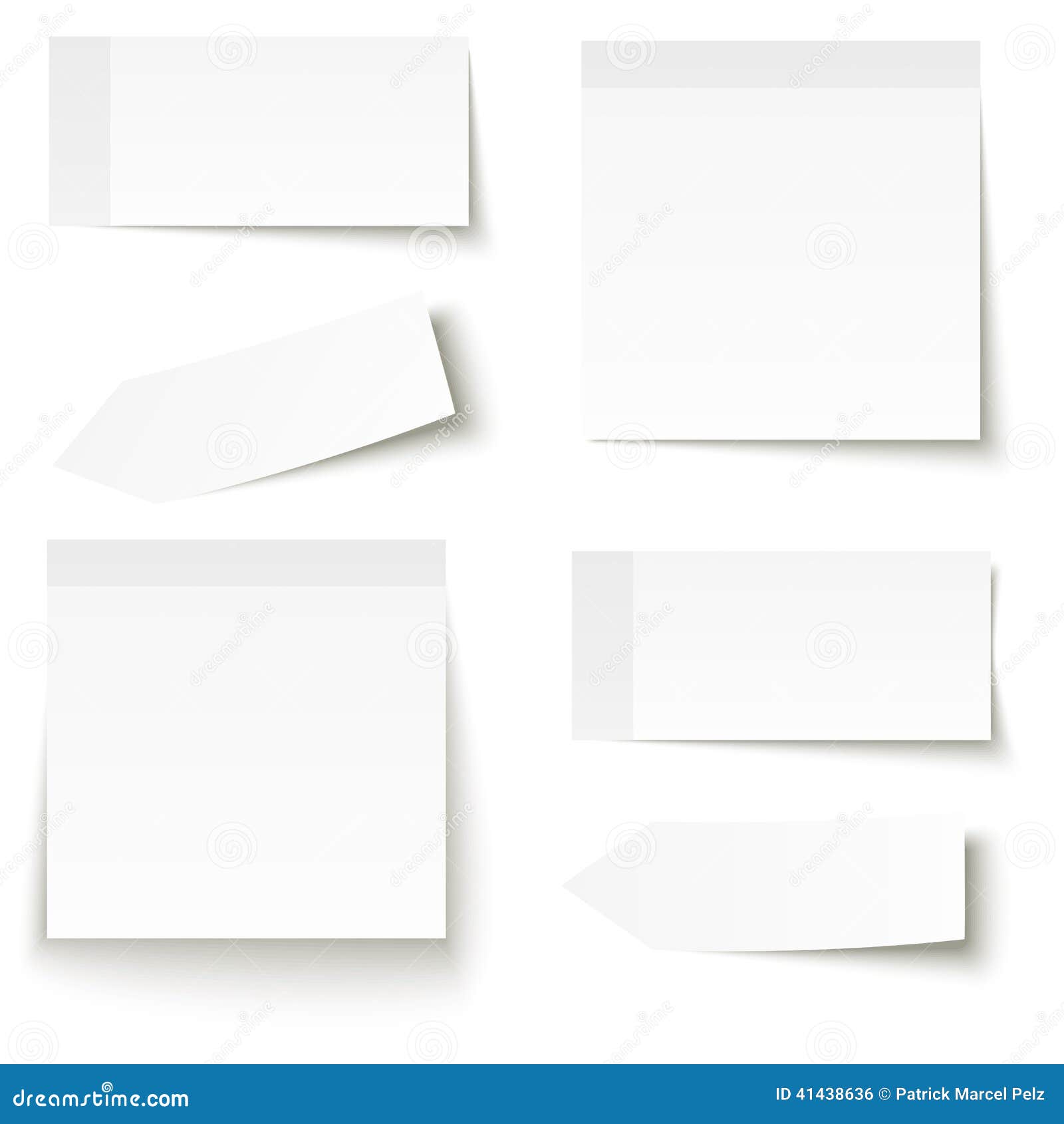 Notes On A White Background With A Blurred Watercolor Texture. Royalty ...