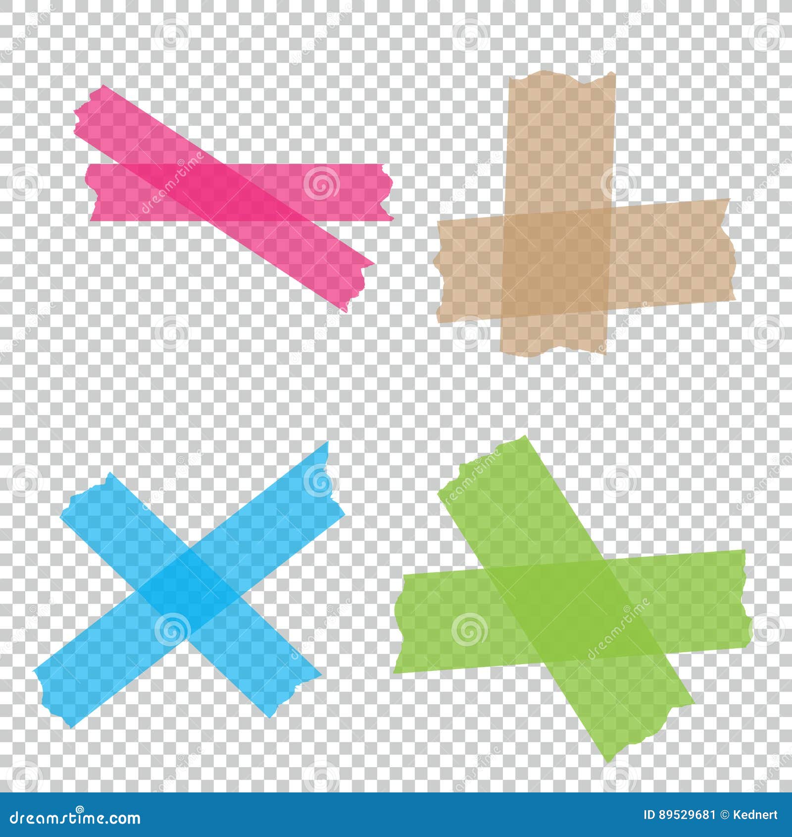 Collection of Adhesive Tape Pieces Stock Vector - Illustration of ...