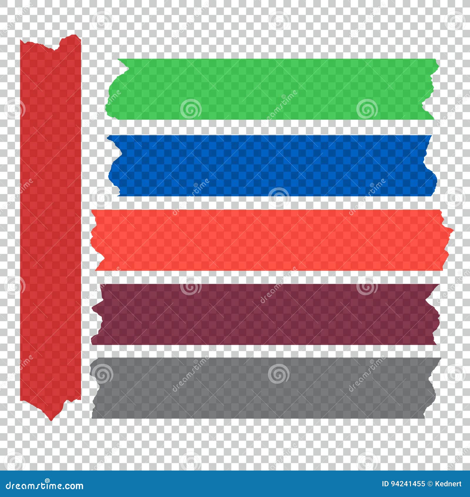 Collection of Adhesive Tape Pieces Vector Set Stock Vector ...