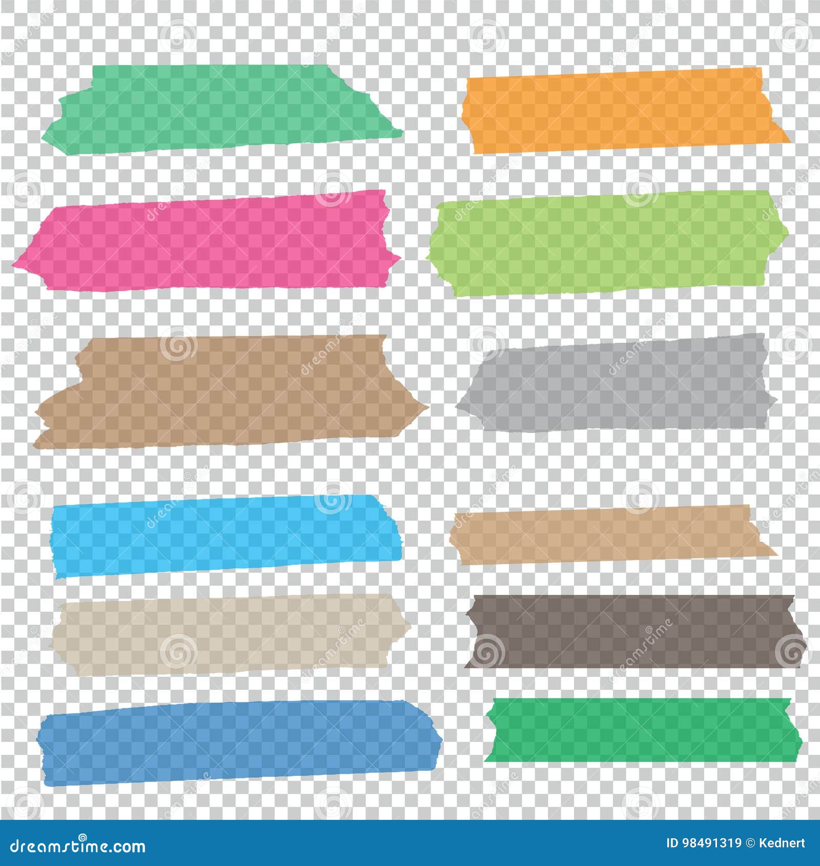 Collection of Adhesive Tape Pieces Vector Set Stock Vector ...