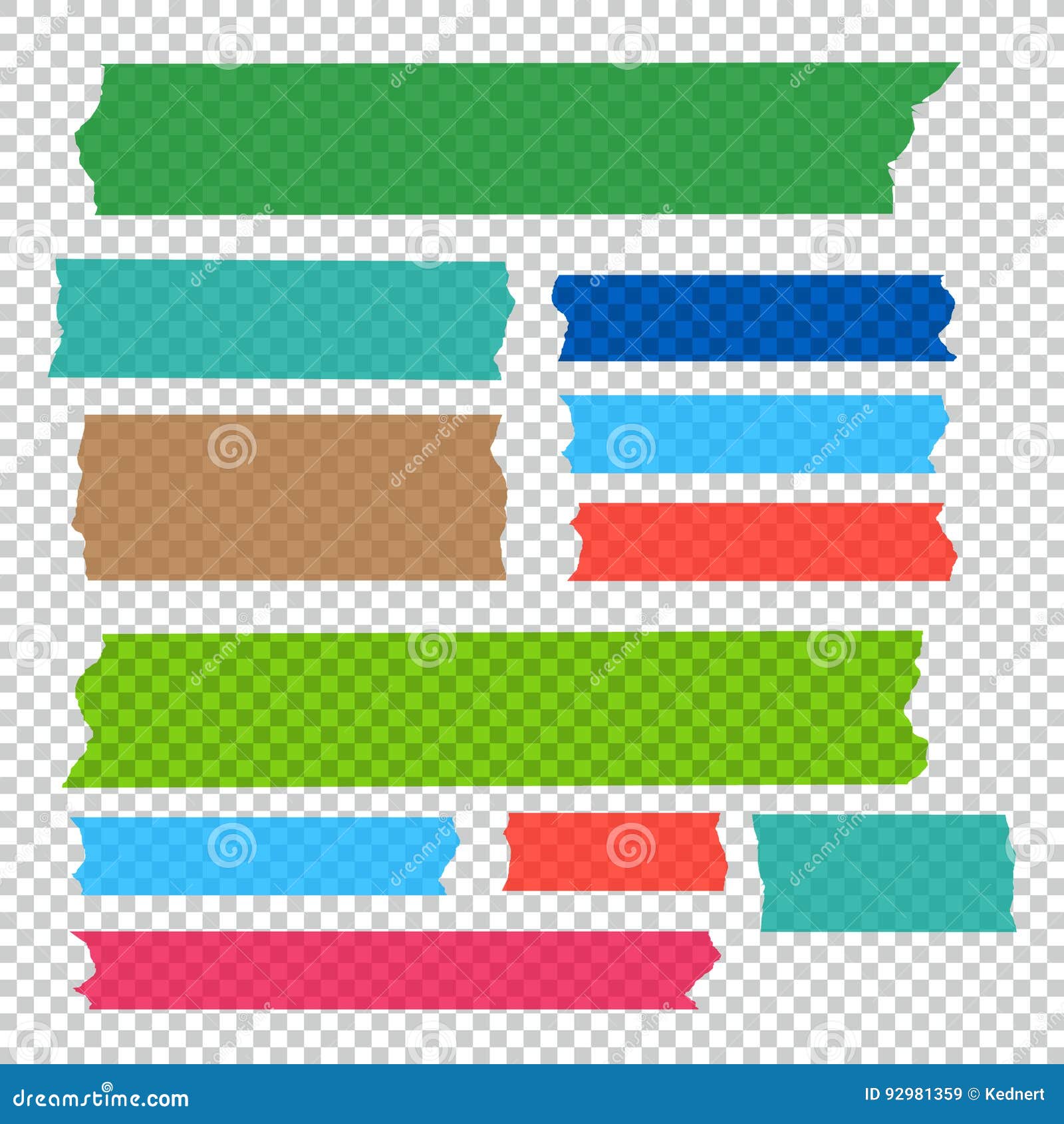 Collection of Adhesive Tape Pieces Vector Set Stock Vector ...