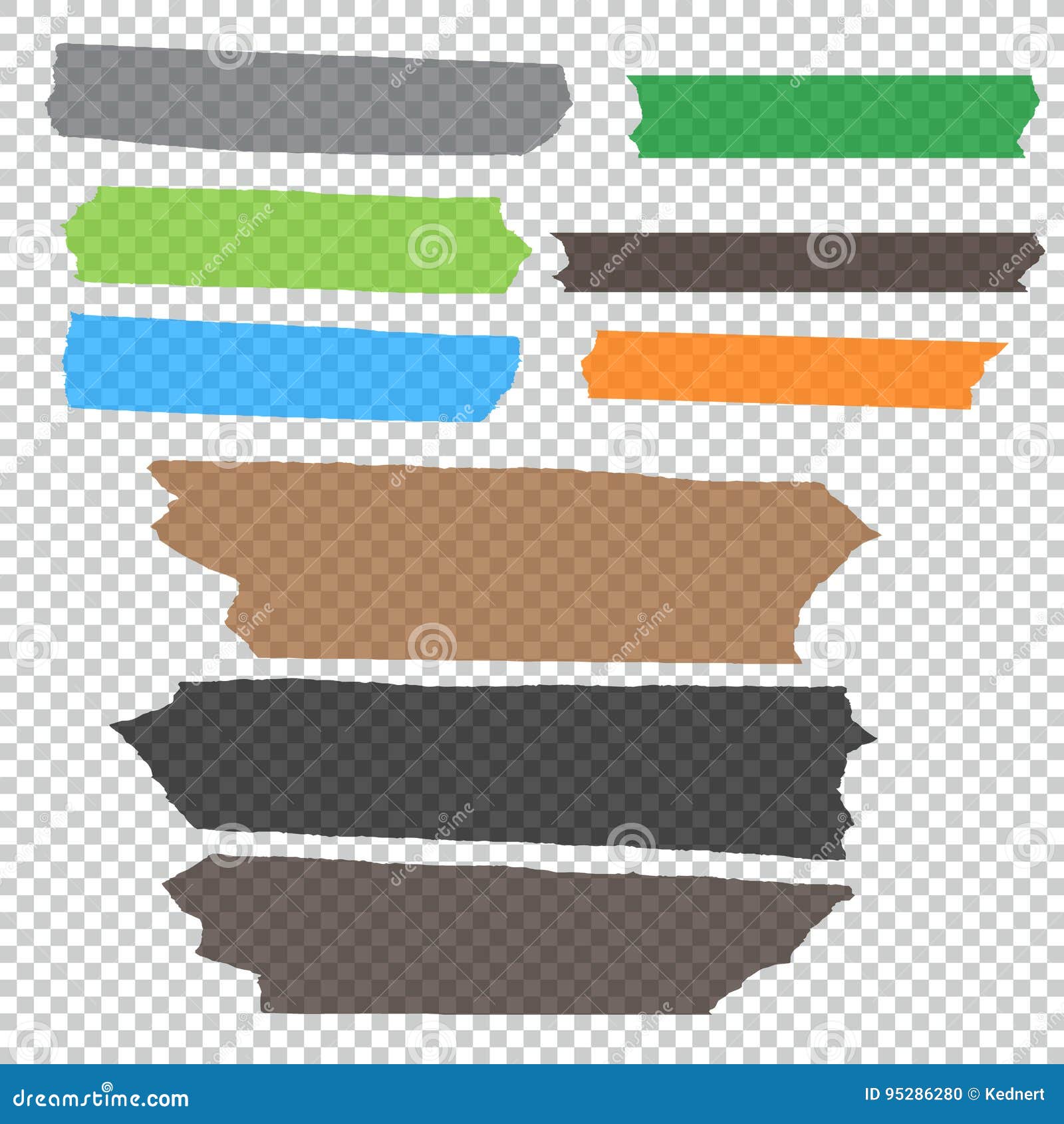 Collection of Adhesive Tape Pieces Vector Set Stock Vector ...