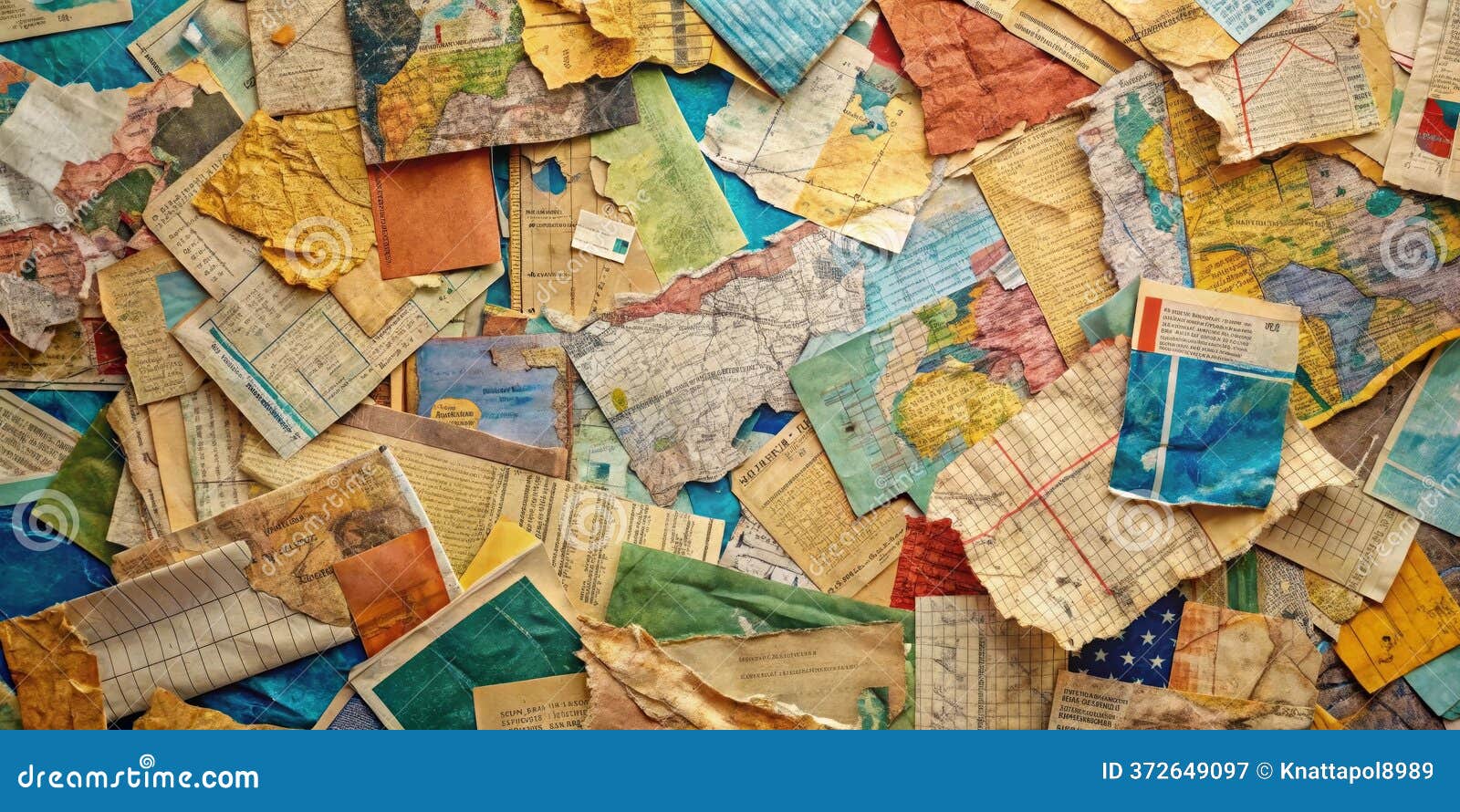 Old Maps And Documents Scattered On A Table Royalty-Free Stock ...
