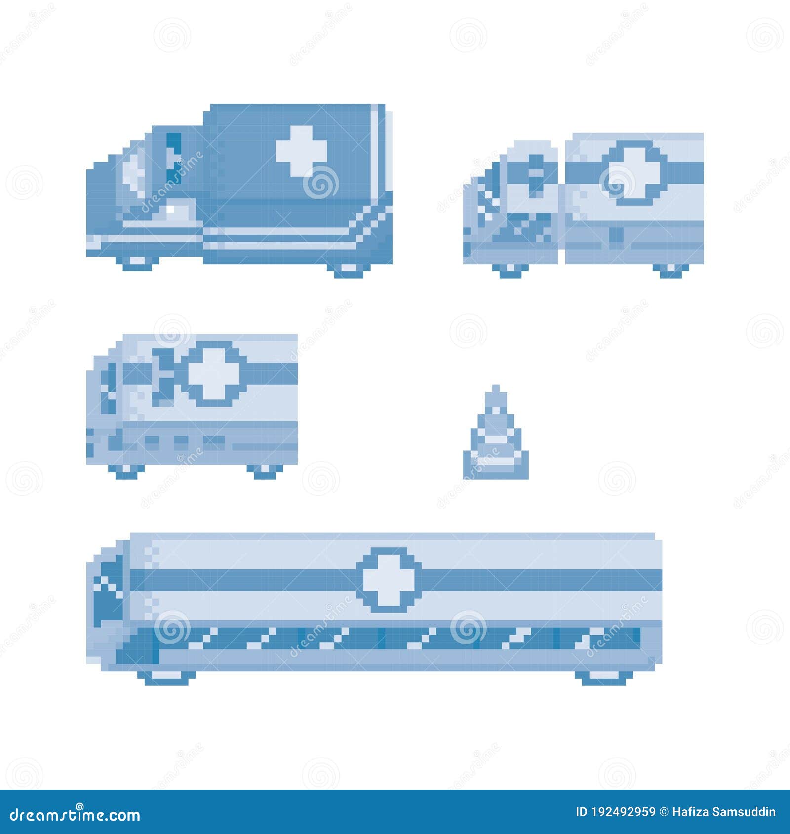 Collection of Ambulance. Vector Illustration Decorative Design Stock ...
