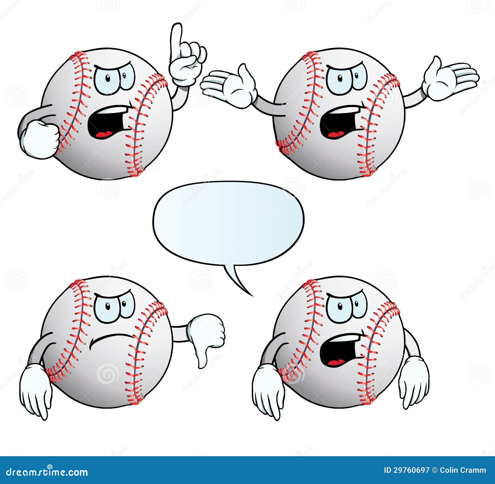Angry baseball set stock vector. Illustration of face - 29760697