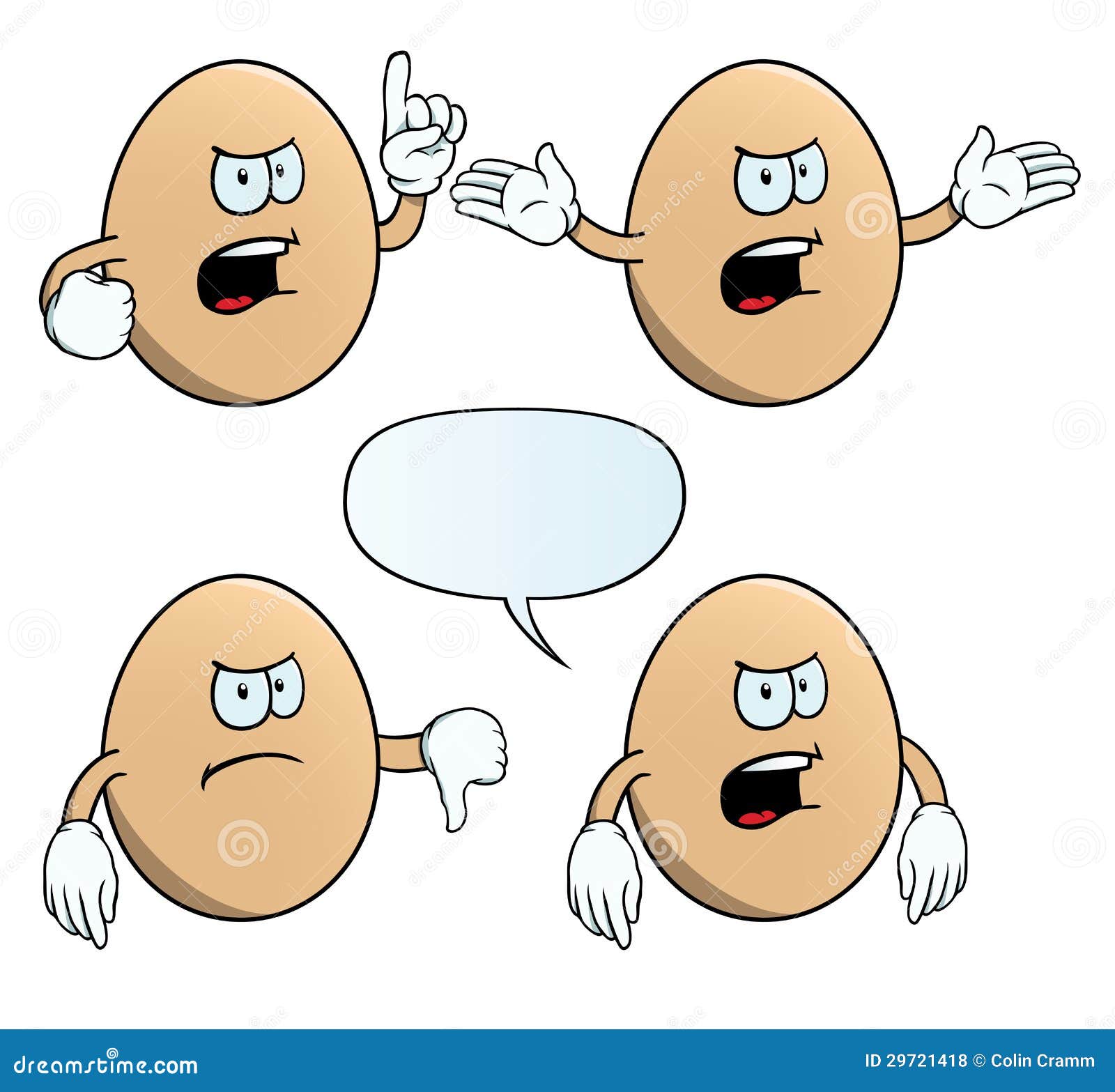 Angry egg set stock vector. Illustration of hands, bubble - 29721418