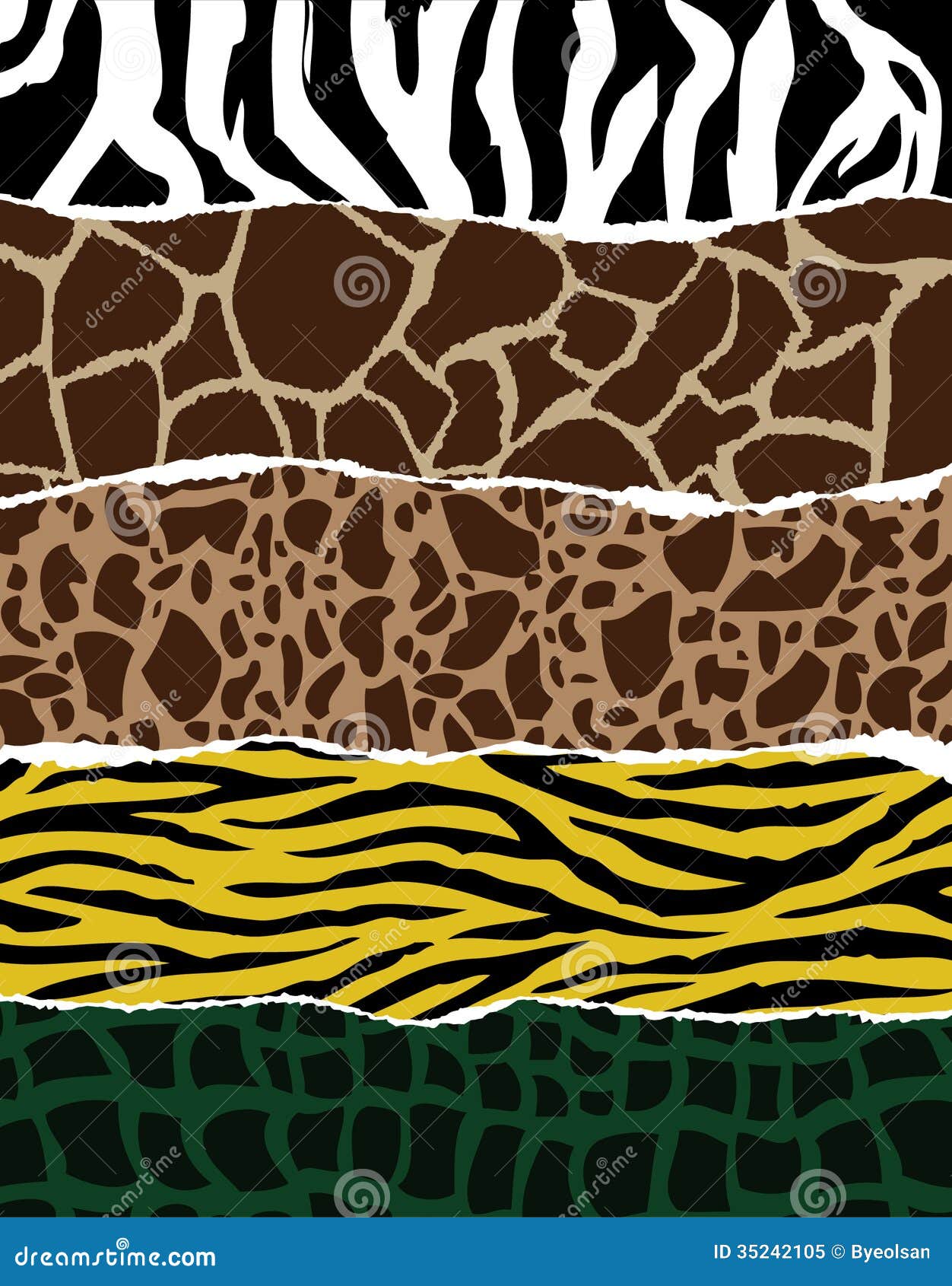 Collection of Animal Patterns Stock Vector - Illustration of pattern ...